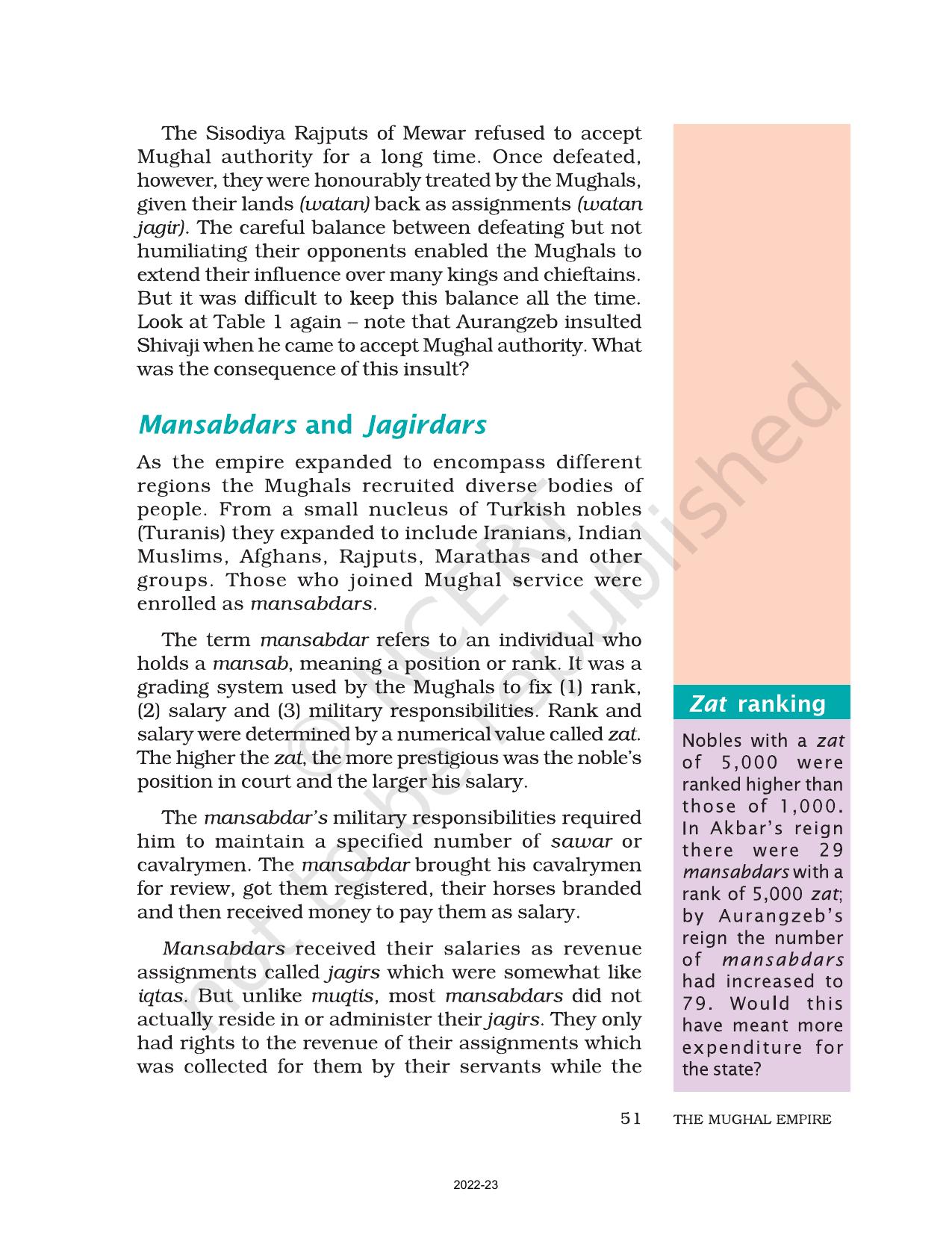 NCERT Book for Class 7 Social Science(History): Chapter 4-The Mughal ...