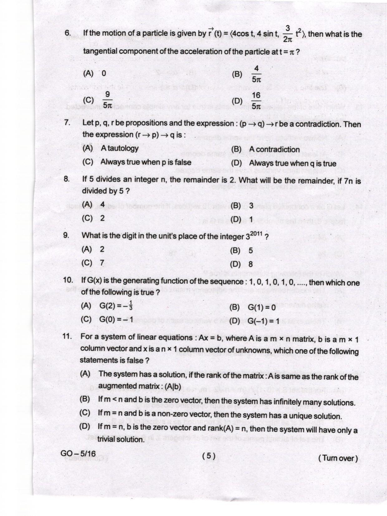 Odisha CPET 2024 MATHEMATICS Question Papers - IndCareer Docs
