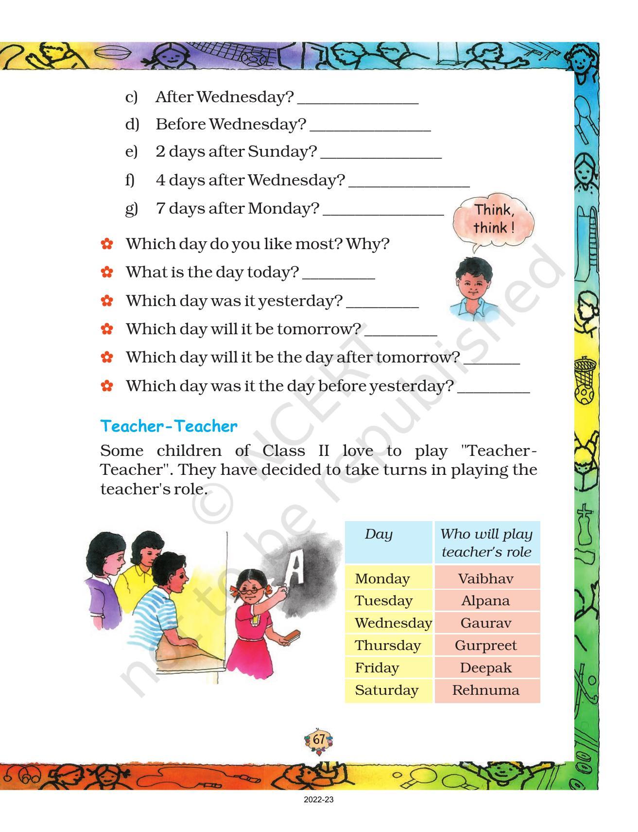 NCERT Book for Class 2 Maths Chapter 9-My Funday - IndCareer Schools