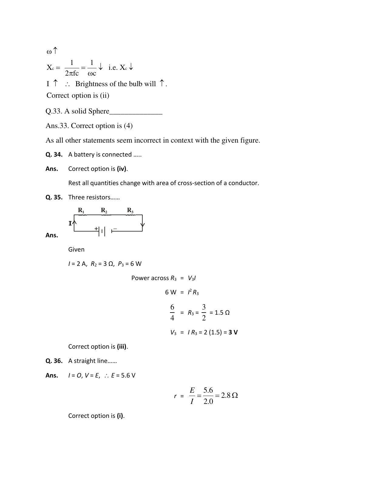 CBSE Class 12 Physics Marking Scheme and Solutions 2021-22 - IndCareer Docs