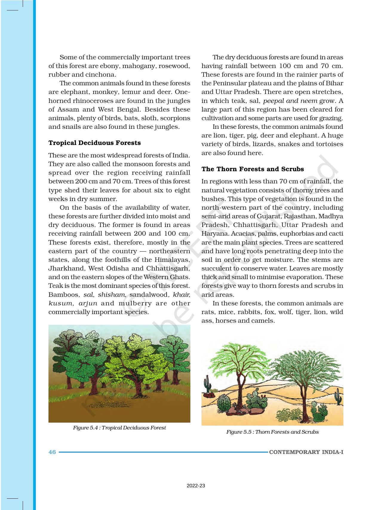 NCERT Book for Class 9 Geography Chapter 5 Natural Vegetation