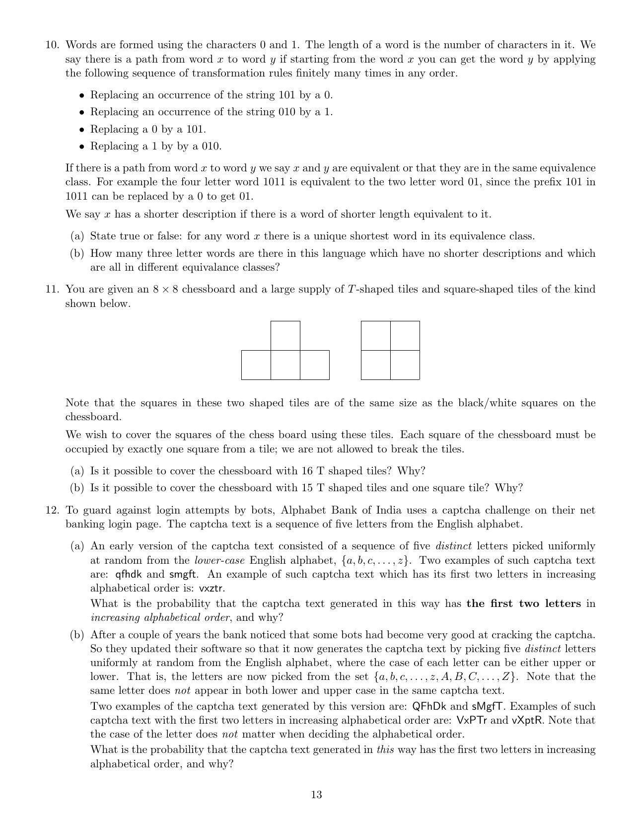 CMI Entrance Exam 2022 Question Paper MSc Data Science - IndCareer Docs