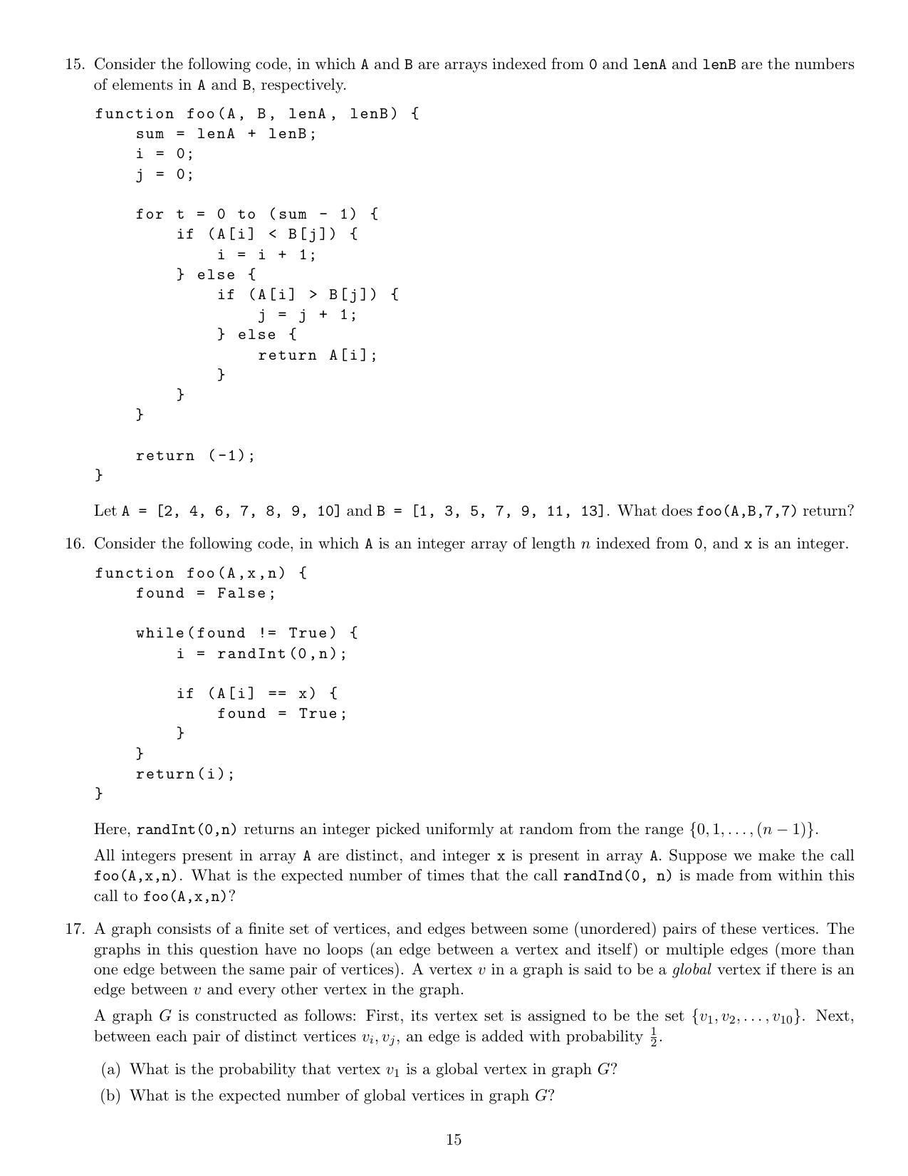 CMI Entrance Exam 2022 Question Paper MSc Data Science - IndCareer Docs