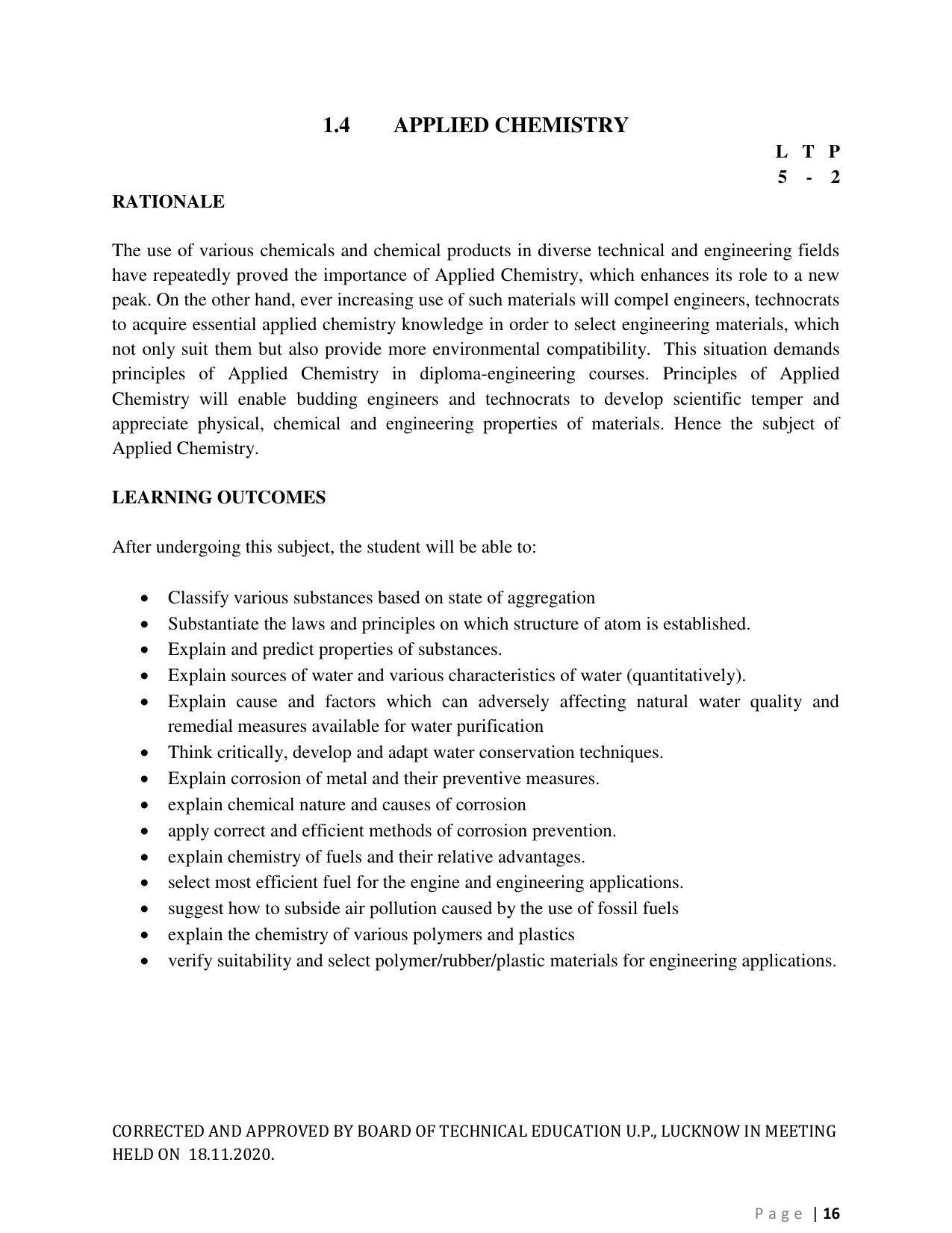 SYLLABUS FOR FIRST SEMESTER SESSION (2020-2021) - SIX SEMESTER DIPLOMA ...