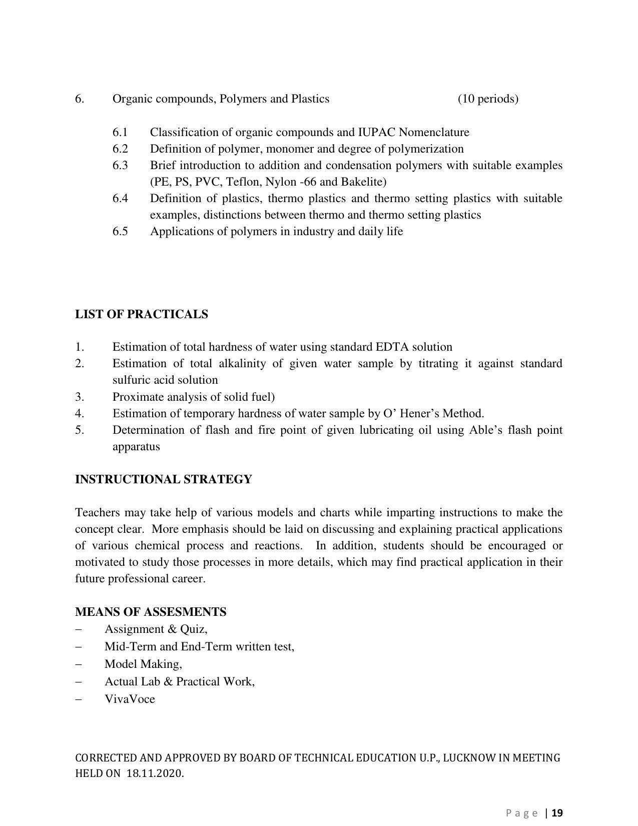 SYLLABUS FOR FIRST SEMESTER SESSION (2020-2021) - SIX SEMESTER DIPLOMA ...