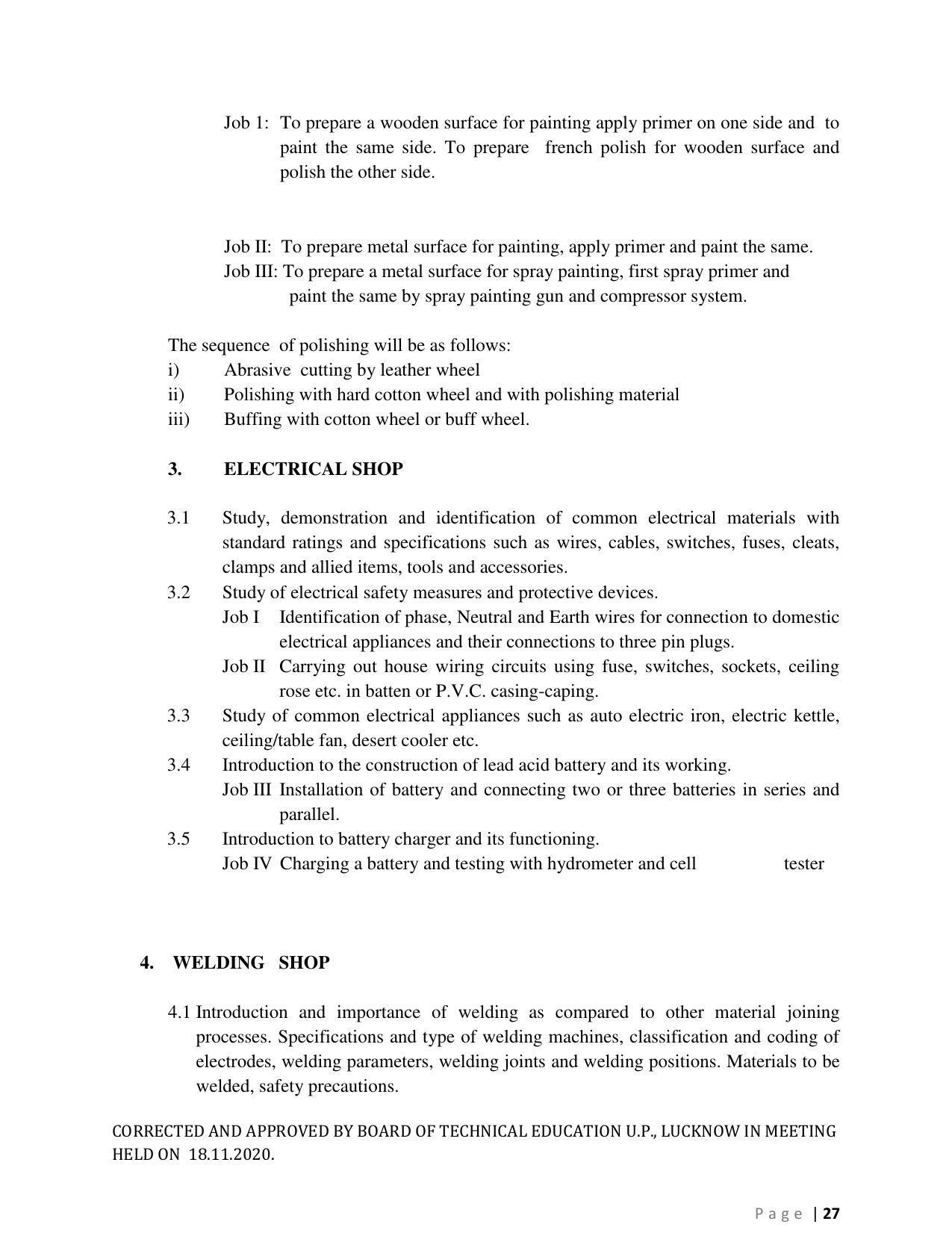 SYLLABUS FOR FIRST SEMESTER SESSION (2020-2021) - SIX SEMESTER DIPLOMA ...