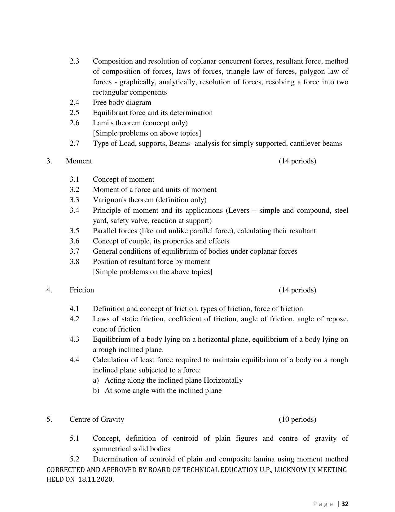 SYLLABUS FOR FIRST SEMESTER SESSION (2020-2021) - SIX SEMESTER DIPLOMA ...