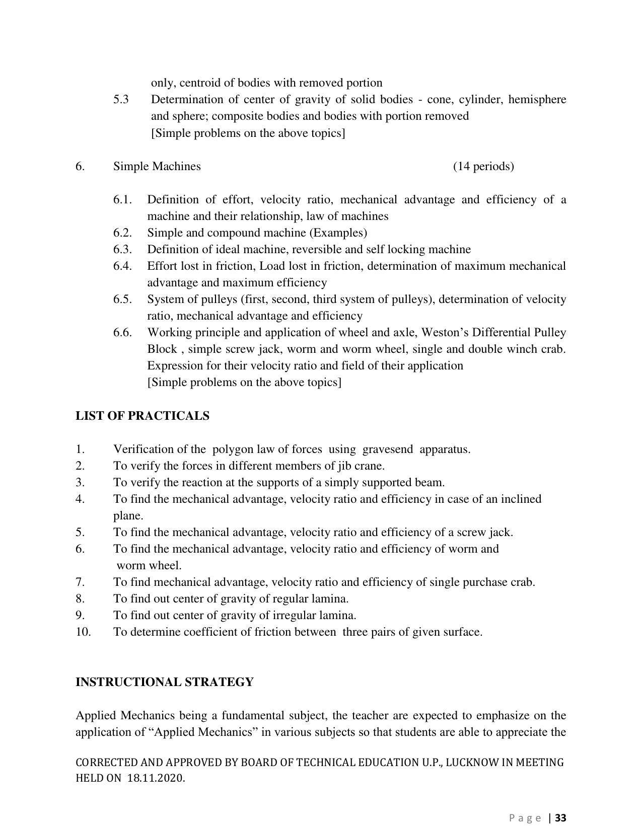 SYLLABUS FOR FIRST SEMESTER SESSION (2020-2021) - SIX SEMESTER DIPLOMA ...