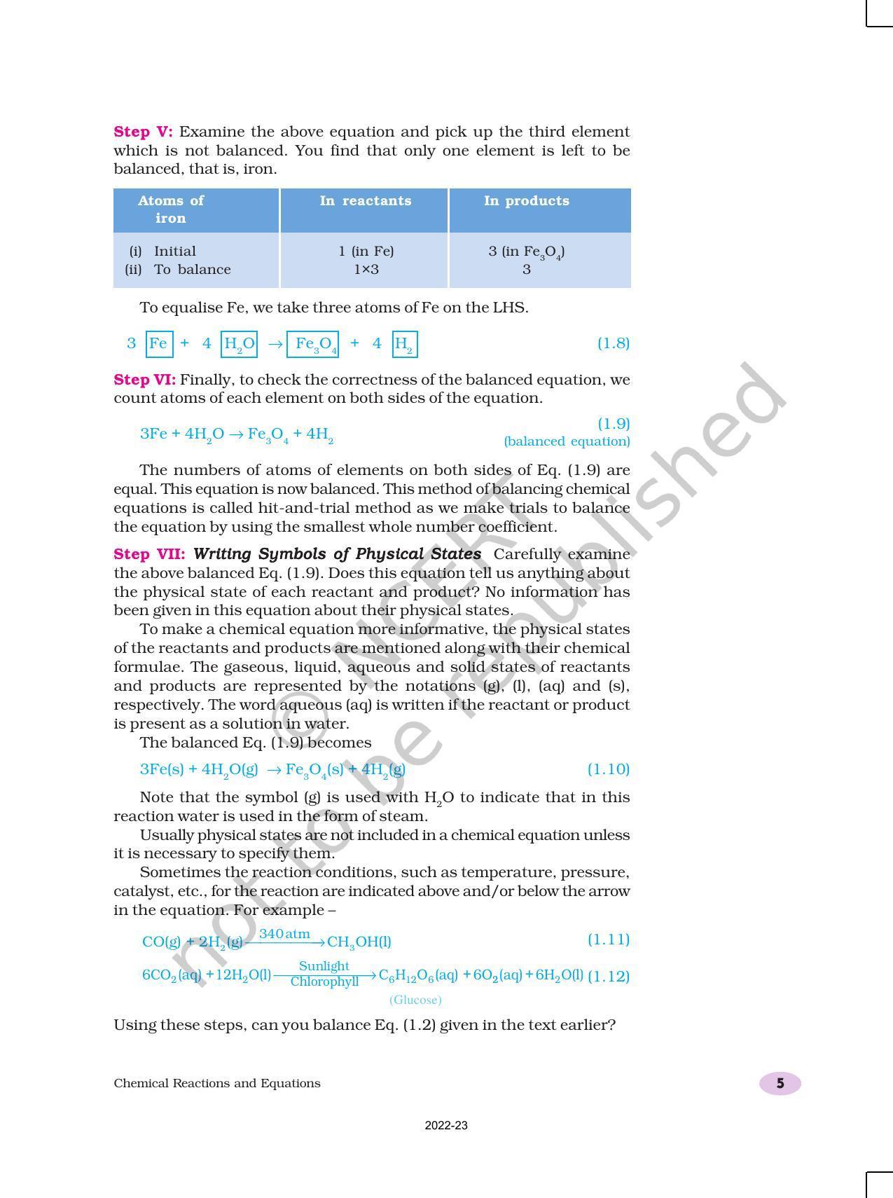 NCERT Book for Class 10 Science Chapter 1 Chemical Reactions