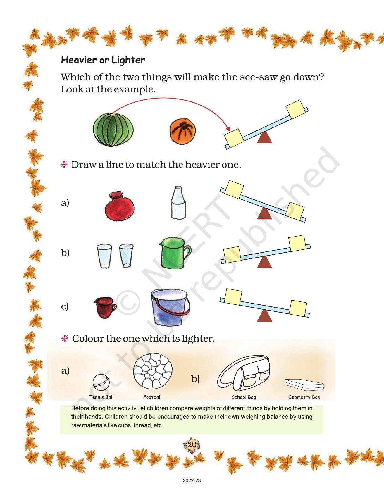 NCERT Book for Class 2 Maths Chapter 3-How Much Can You Carry ...