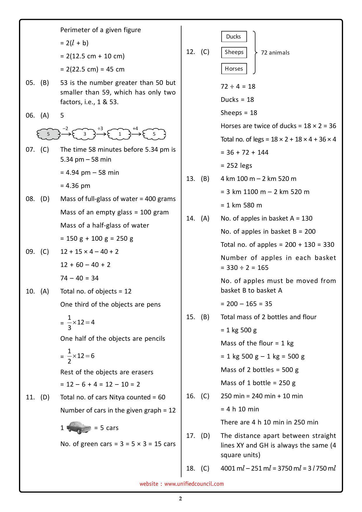 NSTSE 2023 Class 4 Answer Key (Paper Code 484) - IndCareer Docs