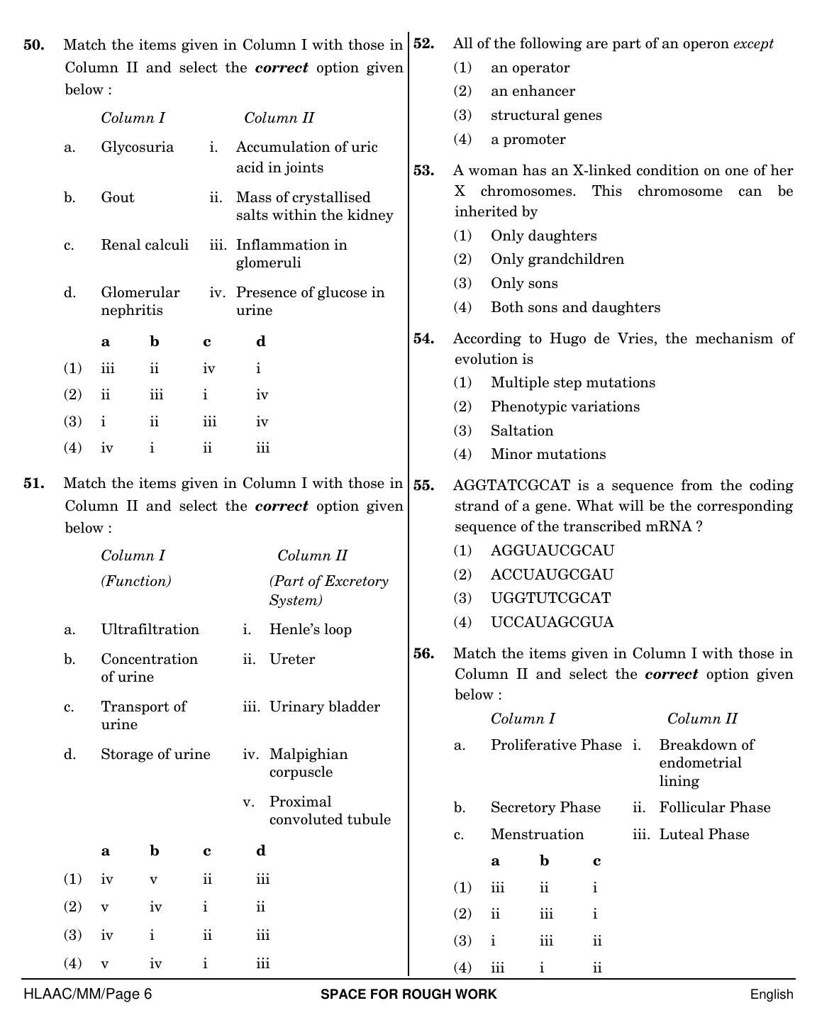 NEET English MM 2019 Question Paper - IndCareer Docs