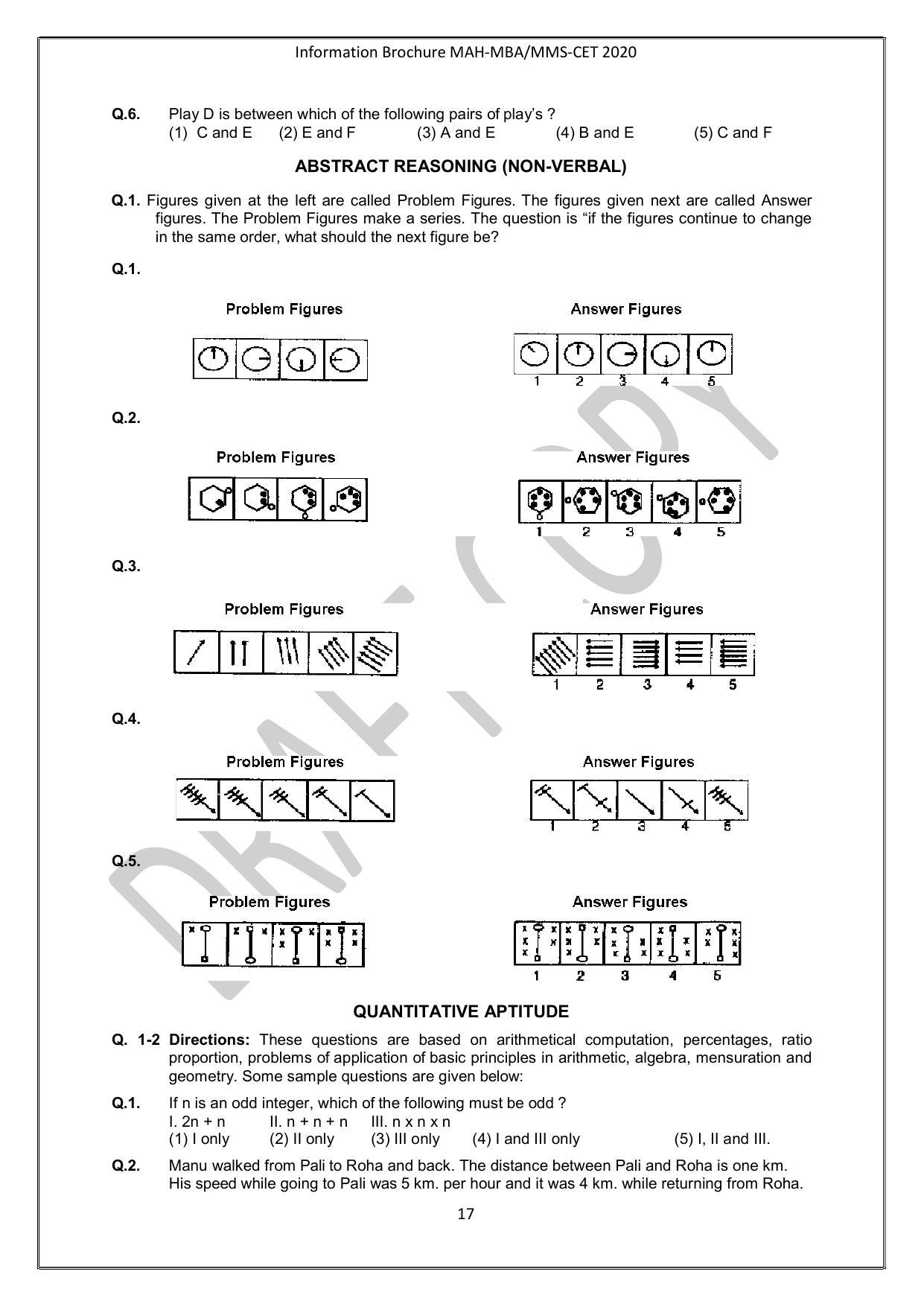 MAH MBA CET 2020 Question Paper - IndCareer Docs