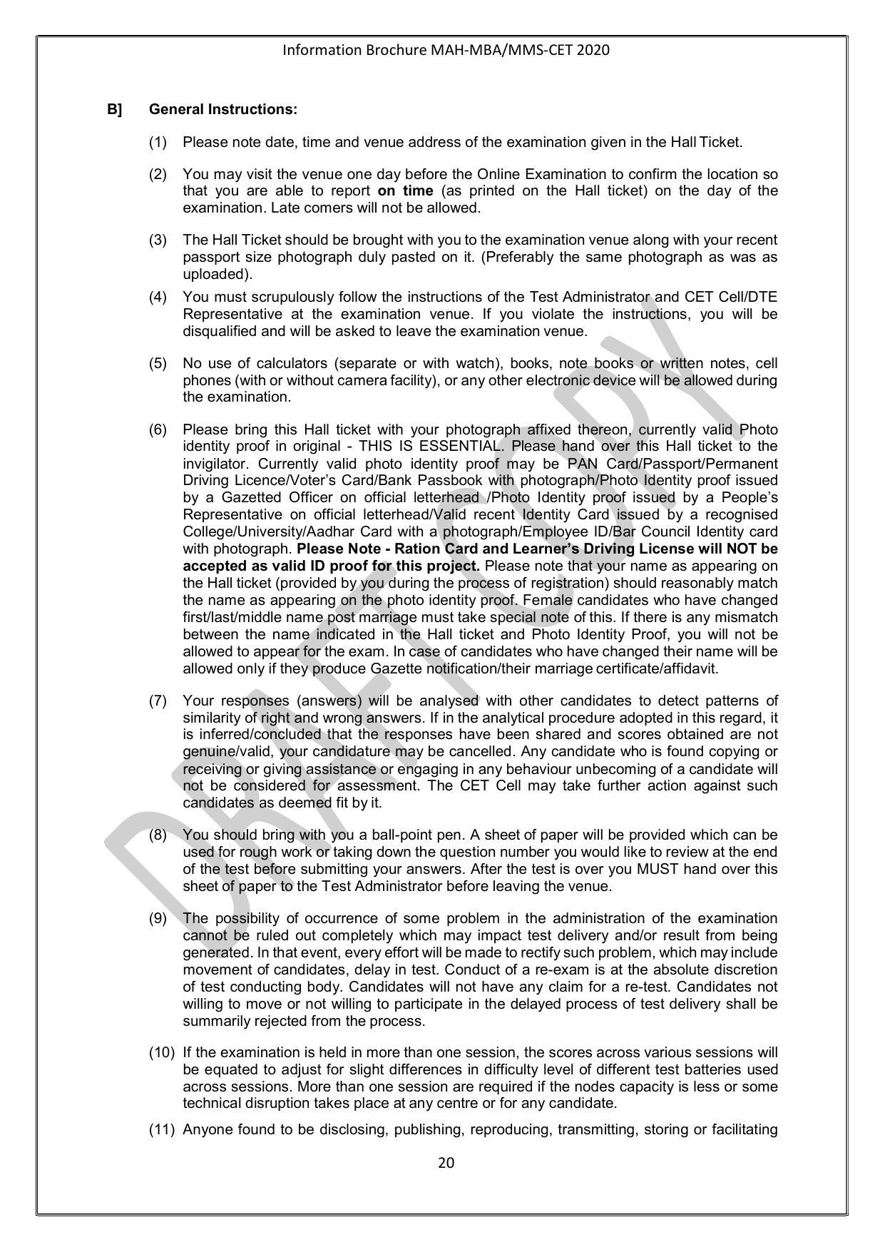 MAH MBA CET 2020 Question Paper - IndCareer Docs