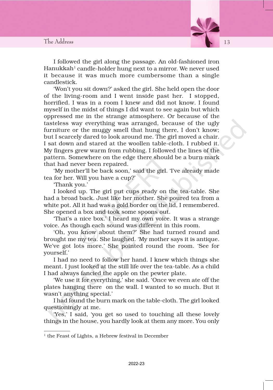 NCERT Book for Class 11 English Chapter 2 The Address