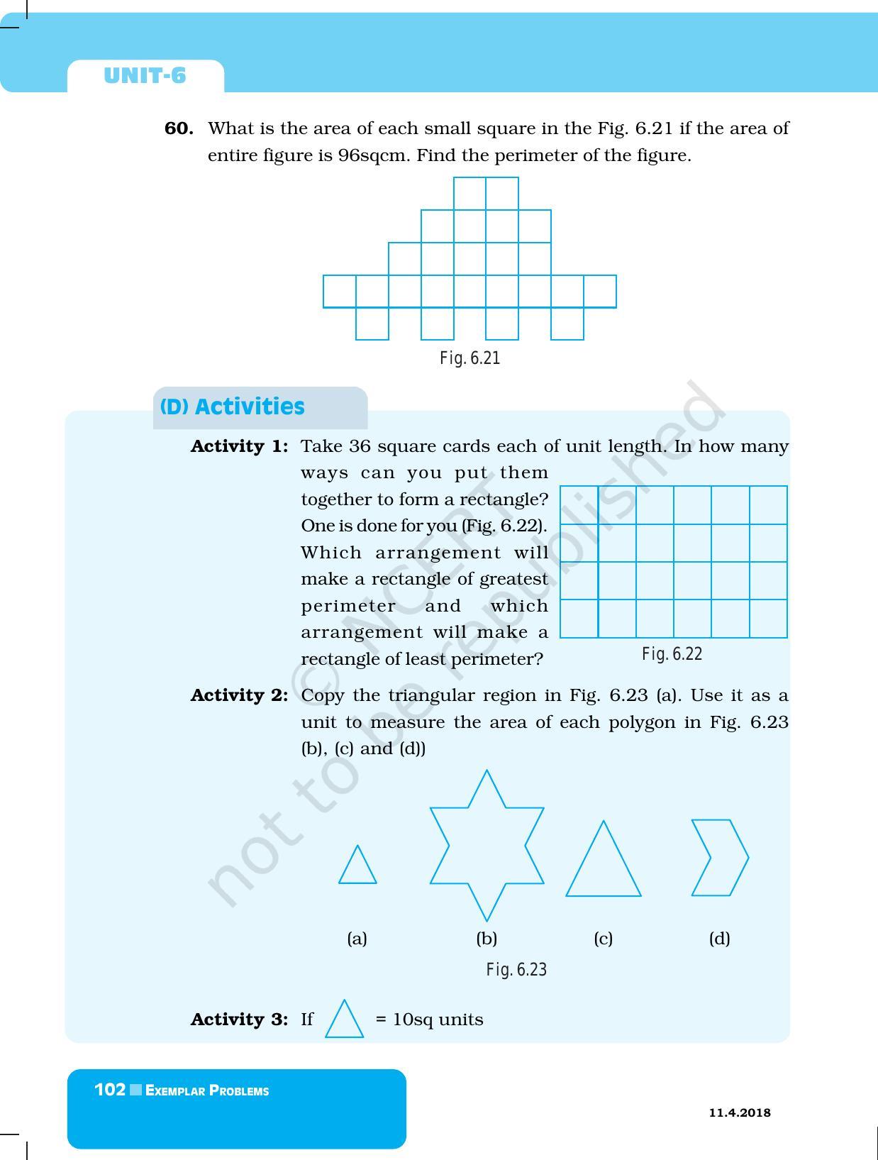 NCERT Exemplar Book for Class 6 Maths Chapter 6-Mensuration