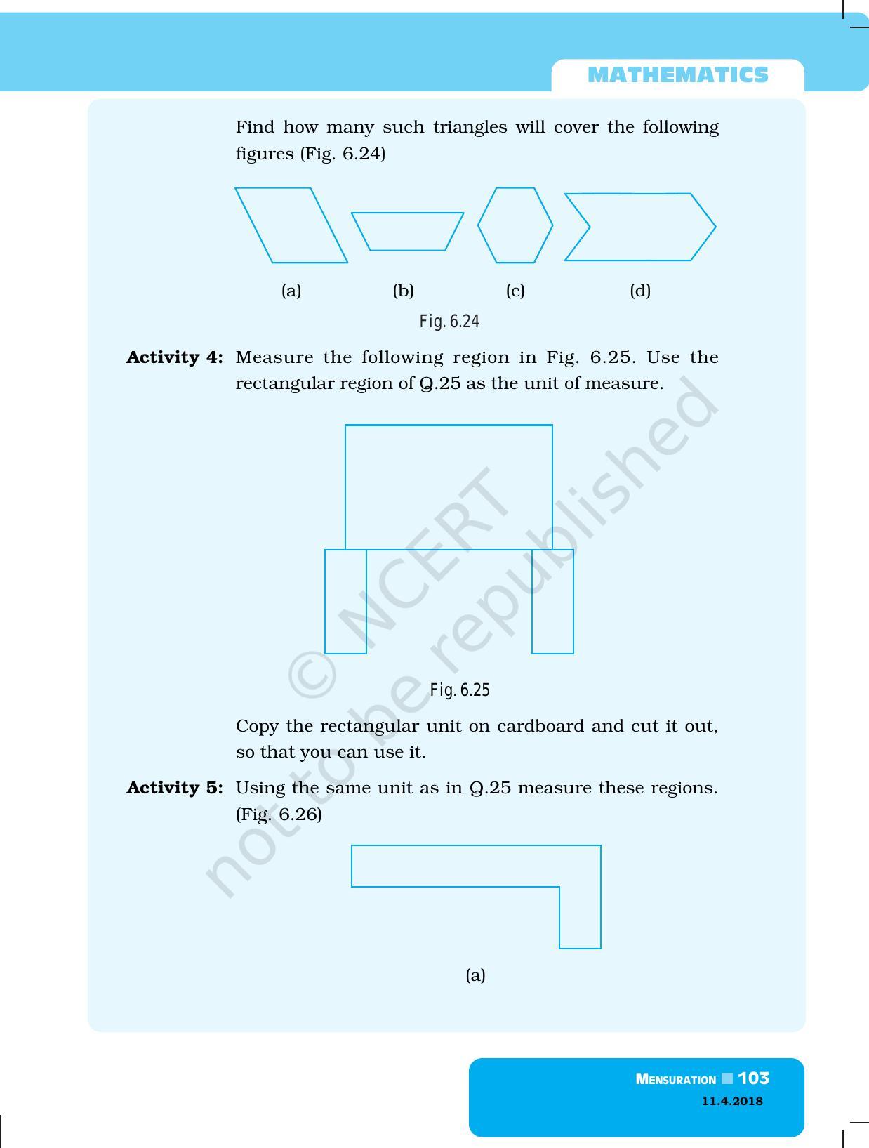 NCERT Exemplar Book for Class 6 Maths Chapter 6-Mensuration