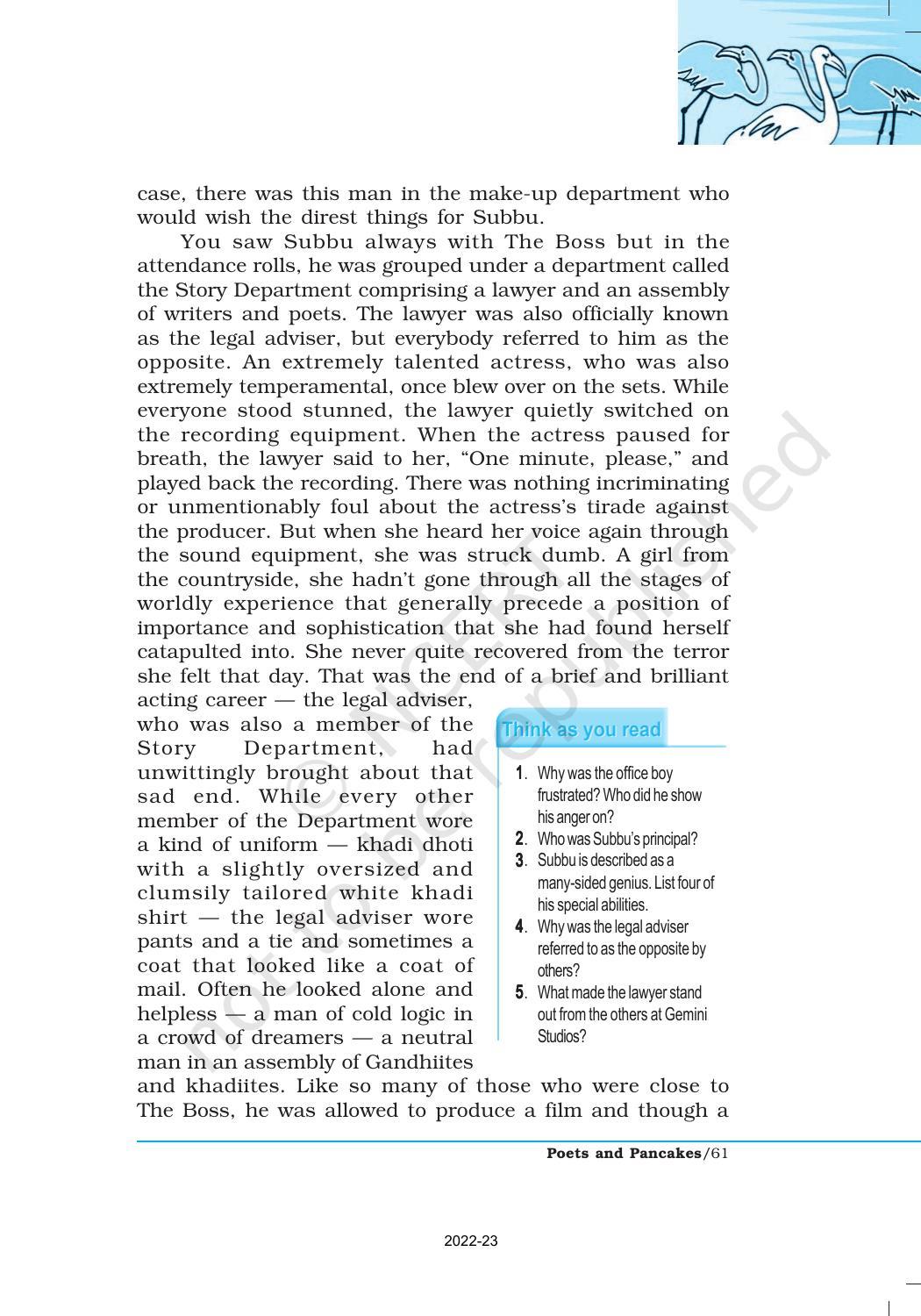 NCERT Book for Class 12 English Chapter 6 Poets And Pancakes ...