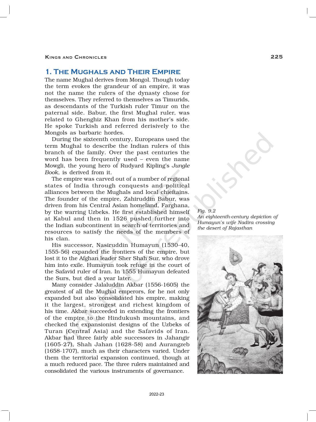 NCERT Book for Class 12 History Chapter 9 Kings and Chronicles