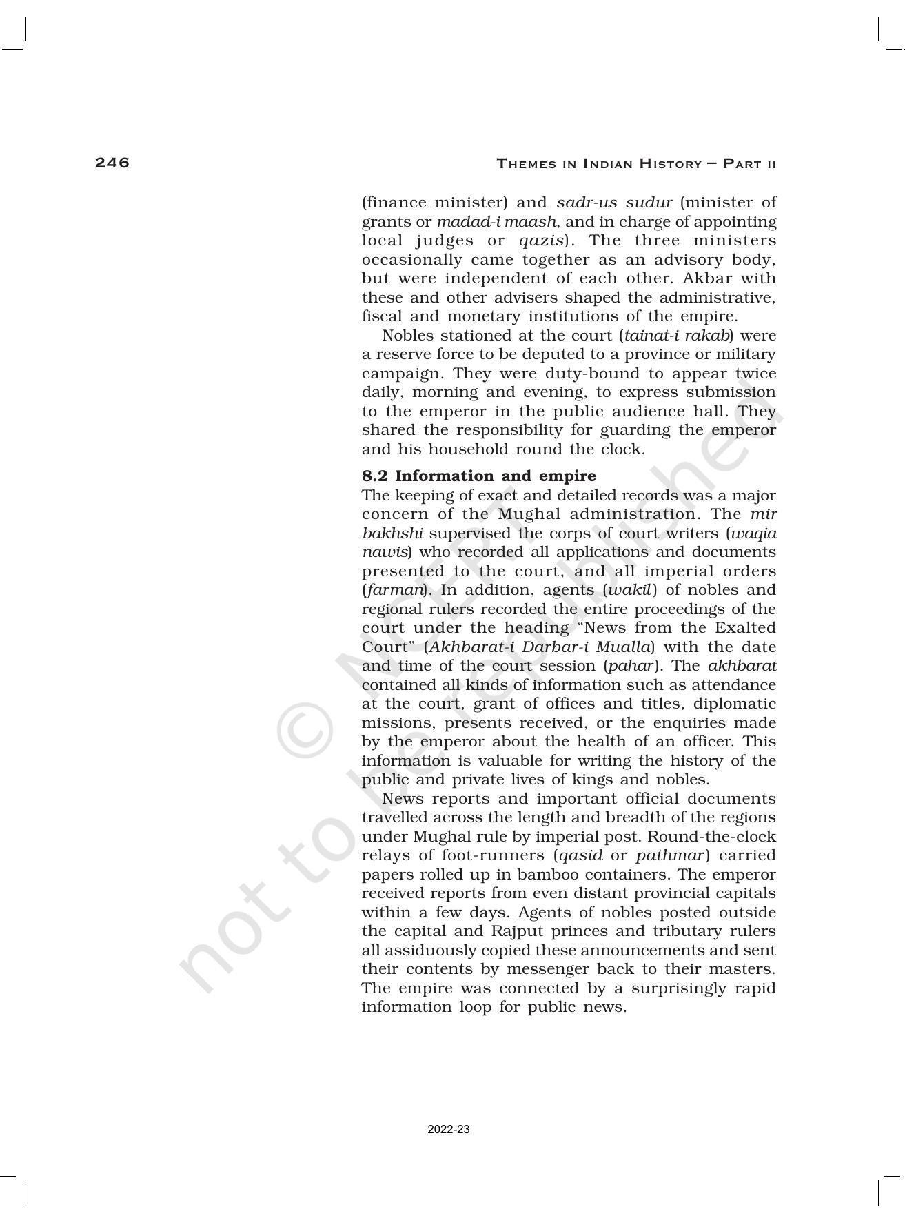 NCERT Book for Class 12 History Chapter 9 Kings and Chronicles