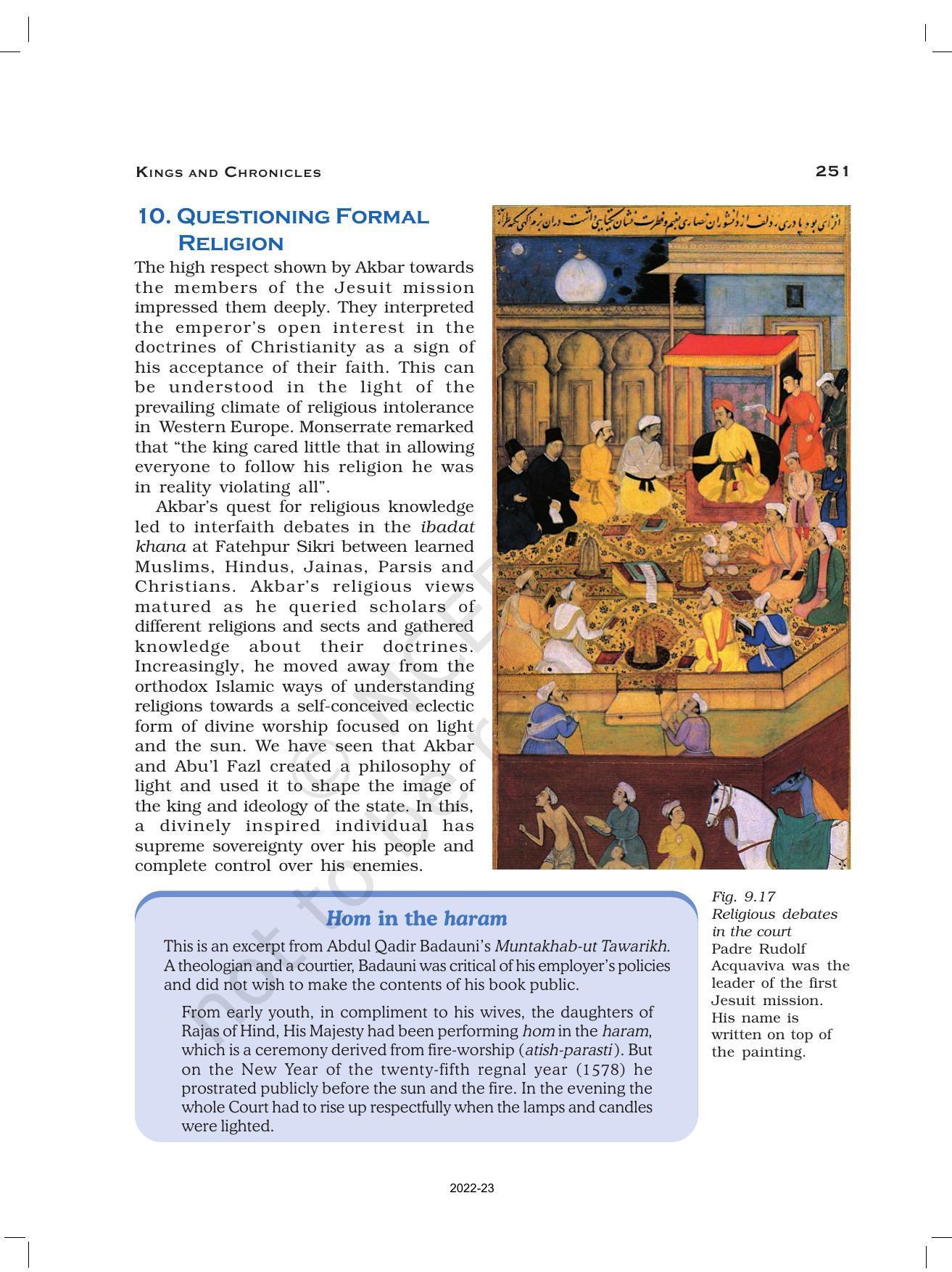 NCERT Book for Class 12 History Chapter 9 Kings and Chronicles
