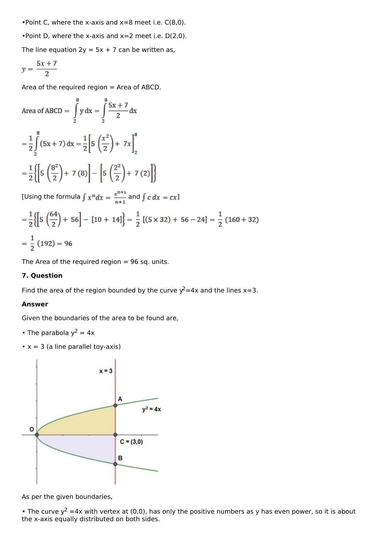 RS Aggarwal Solutions for 12th Class Maths Chapter 17-Area of Bounded ...