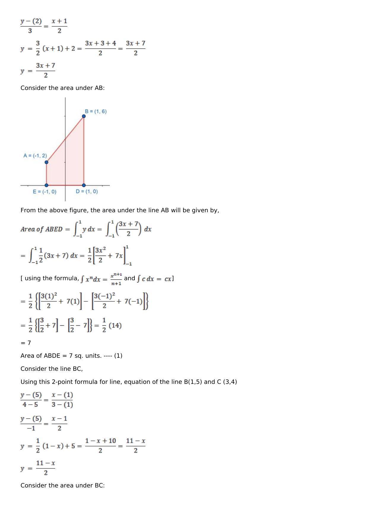 RS Aggarwal Solutions for 12th Class Maths Chapter 17-Area of Bounded ...