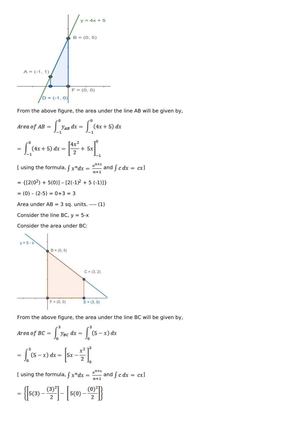RS Aggarwal Solutions for 12th Class Maths Chapter 17-Area of Bounded ...