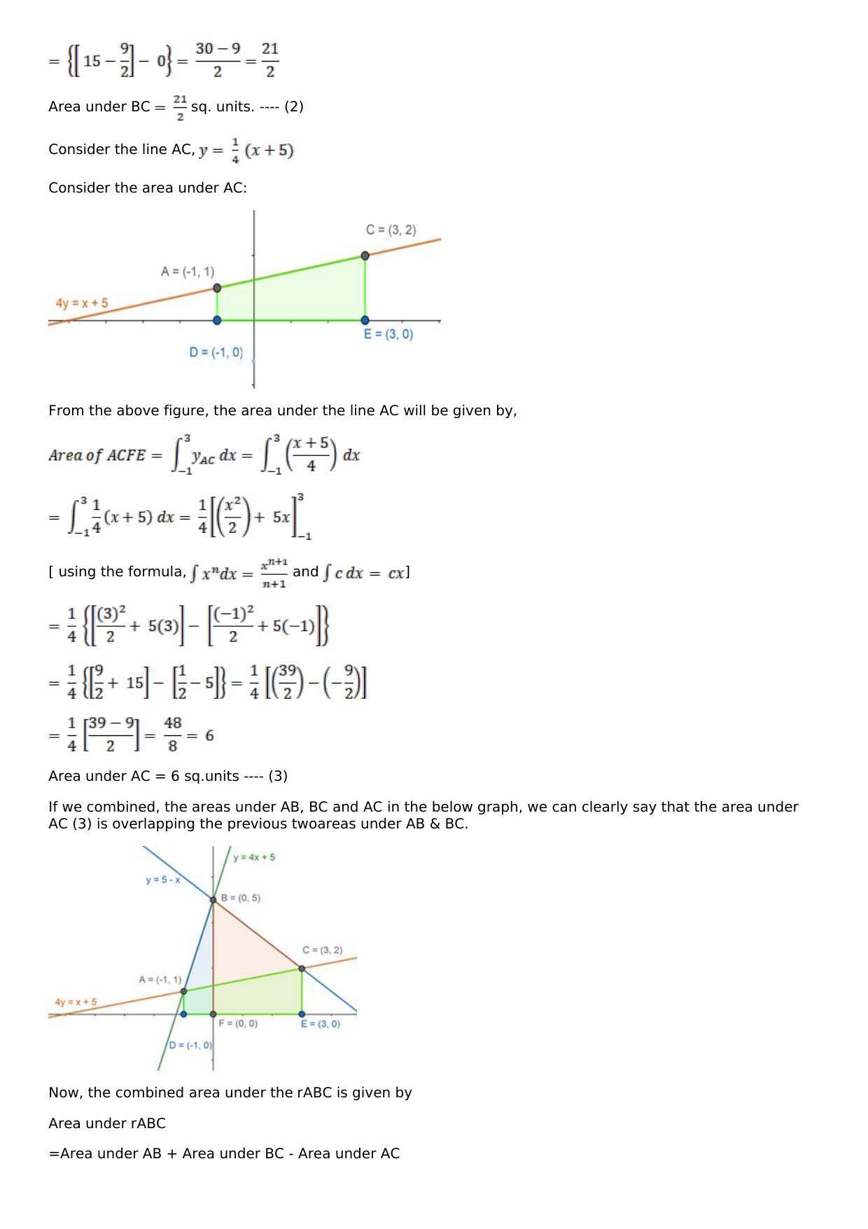 RS Aggarwal Solutions for 12th Class Maths Chapter 17-Area of Bounded ...