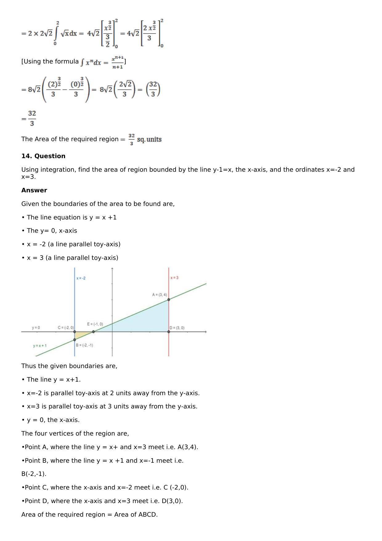 RS Aggarwal Solutions for 12th Class Maths Chapter 17-Area of Bounded ...