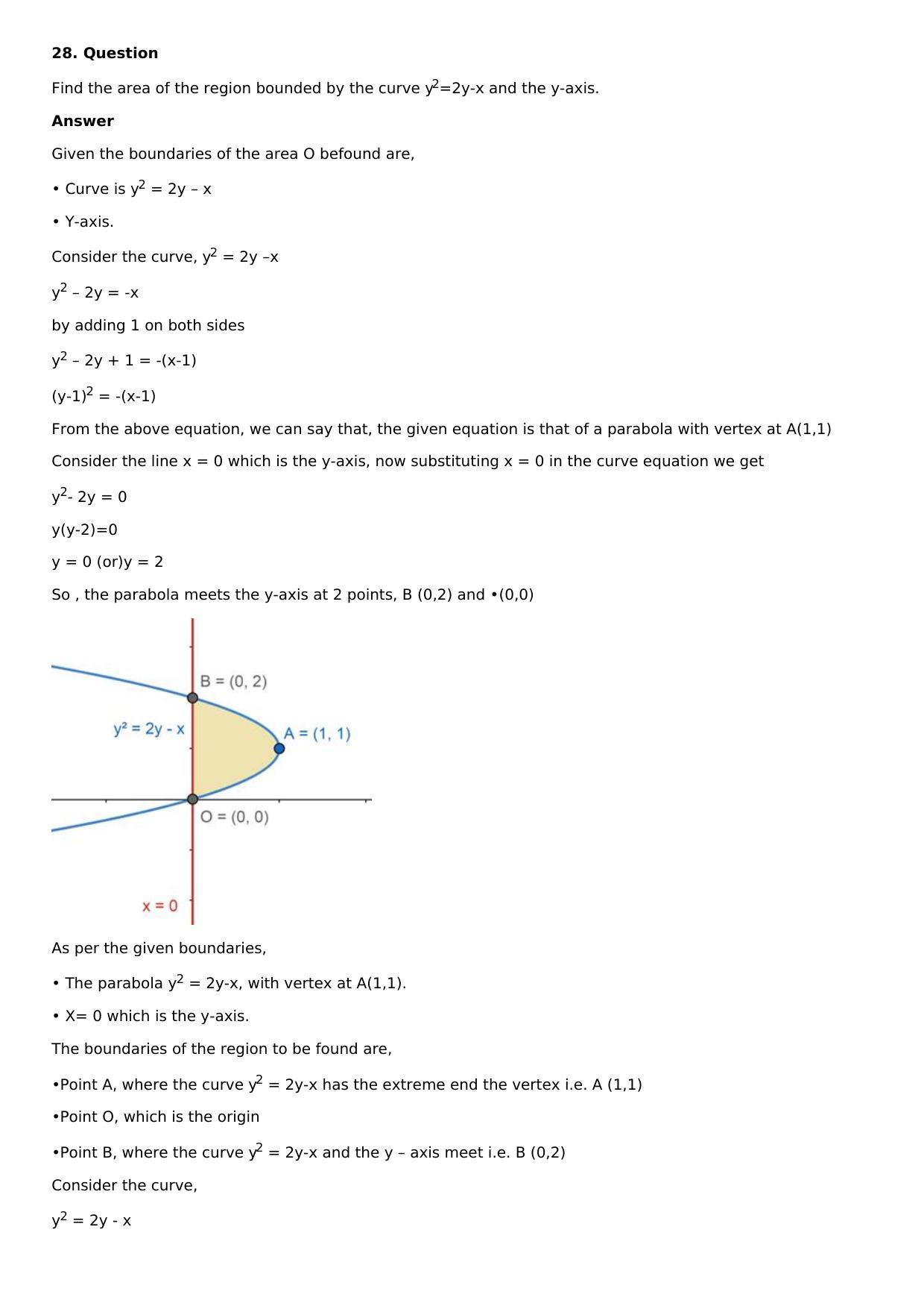 RS Aggarwal Solutions for 12th Class Maths Chapter 17-Area of Bounded ...