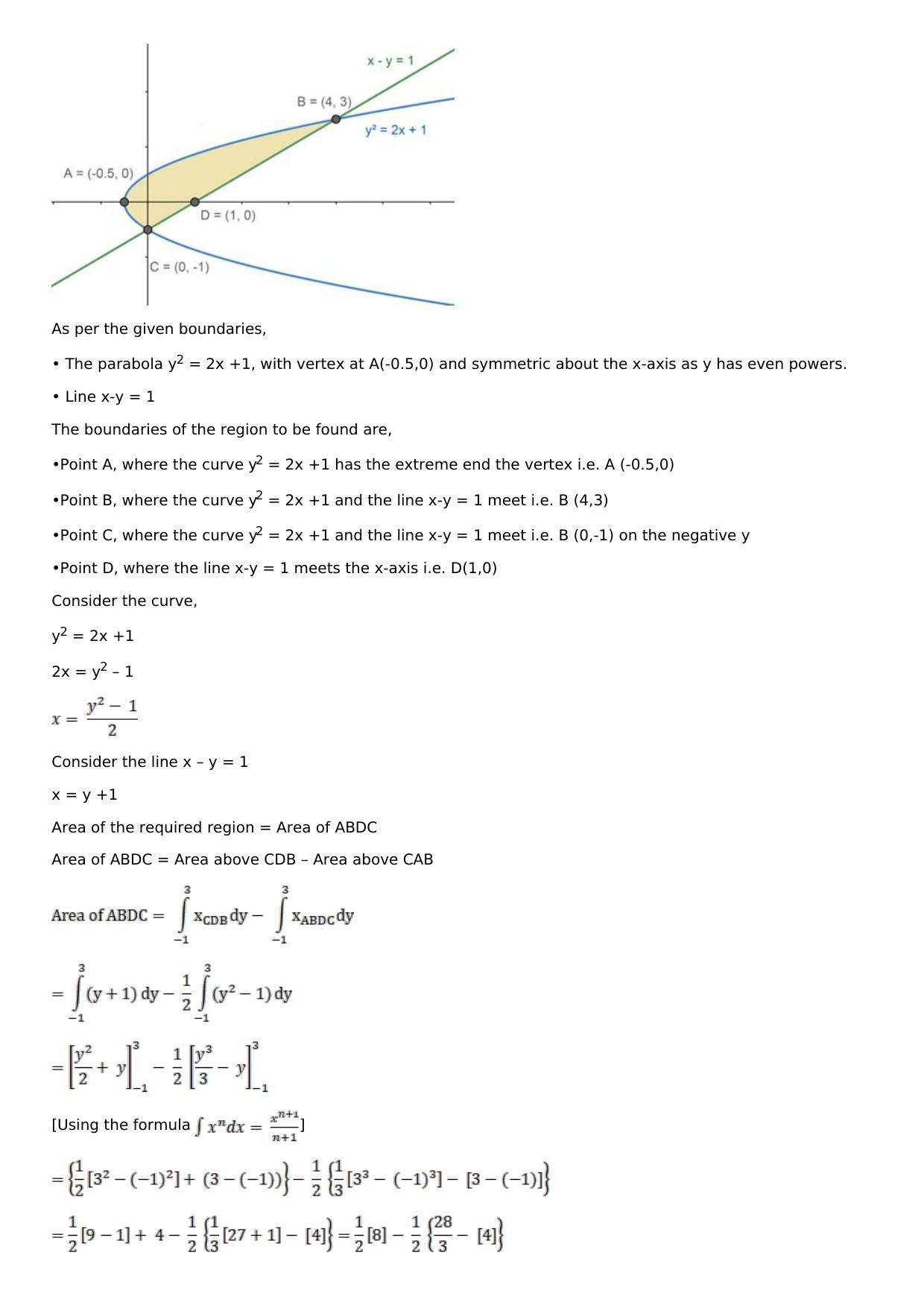 RS Aggarwal Solutions for 12th Class Maths Chapter 17-Area of Bounded ...
