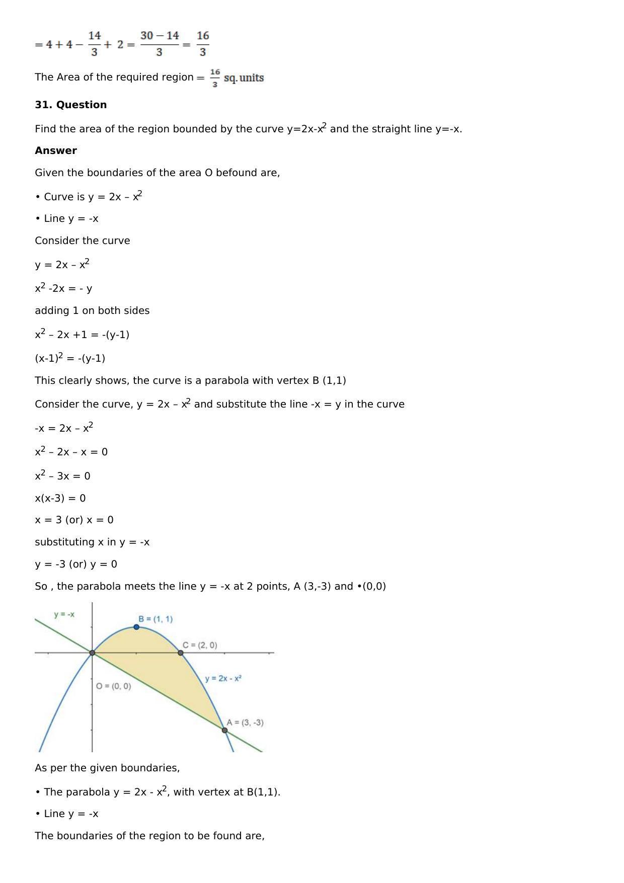 RS Aggarwal Solutions for 12th Class Maths Chapter 17-Area of Bounded ...