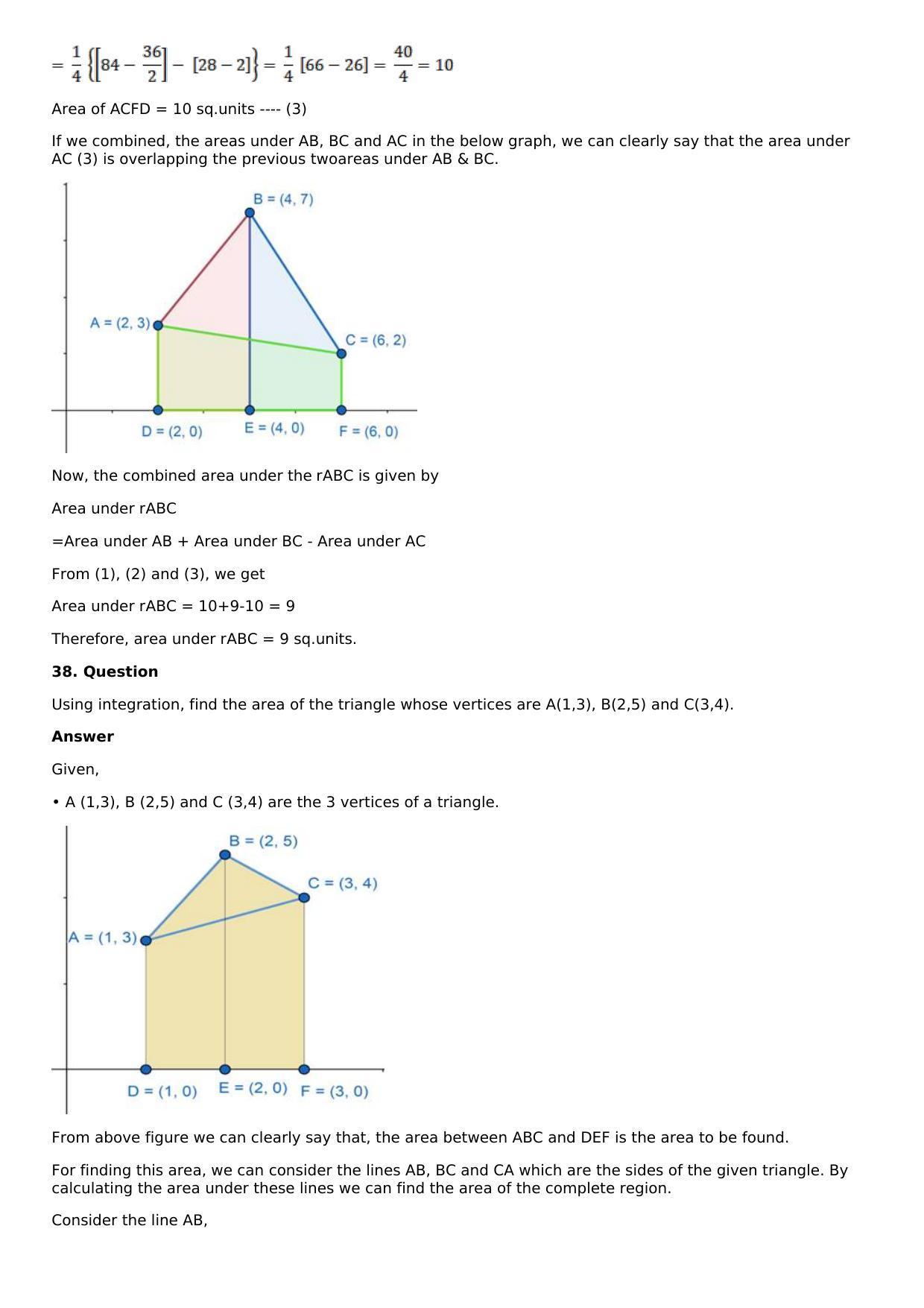 RS Aggarwal Solutions for 12th Class Maths Chapter 17-Area of Bounded ...