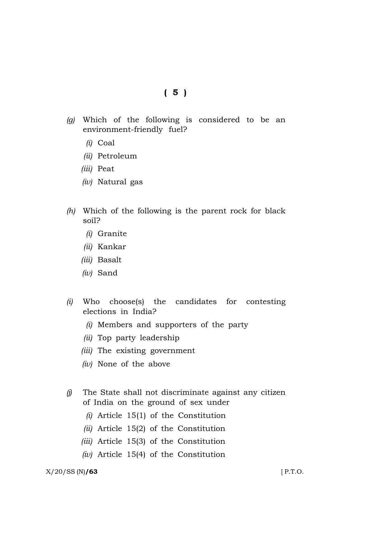 Meghalaya Board (MBOSE) Class 10 SOCIAL SCIENCE ( New Course ) 2020 ...