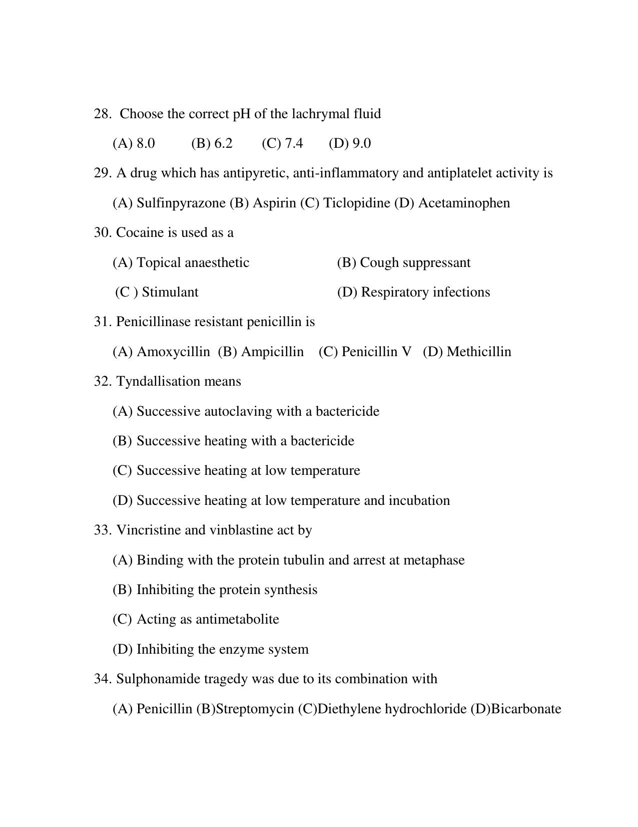 OJEE 2014 Lateral Entry (B. Pharm) Question Paper - IndCareer Docs