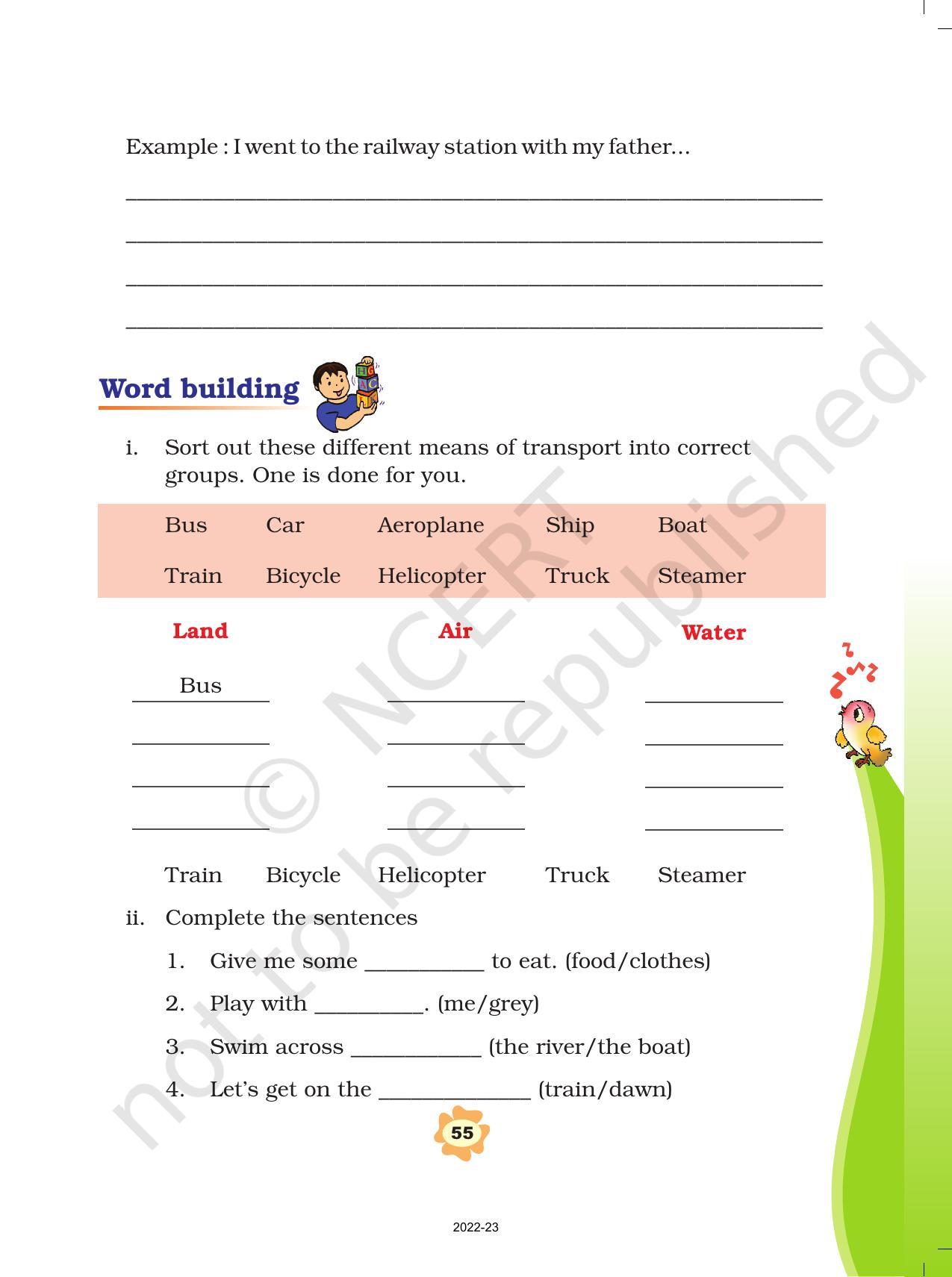 NCERT Book for Class 3 English: Unit VI.2-The Story of the Road ...