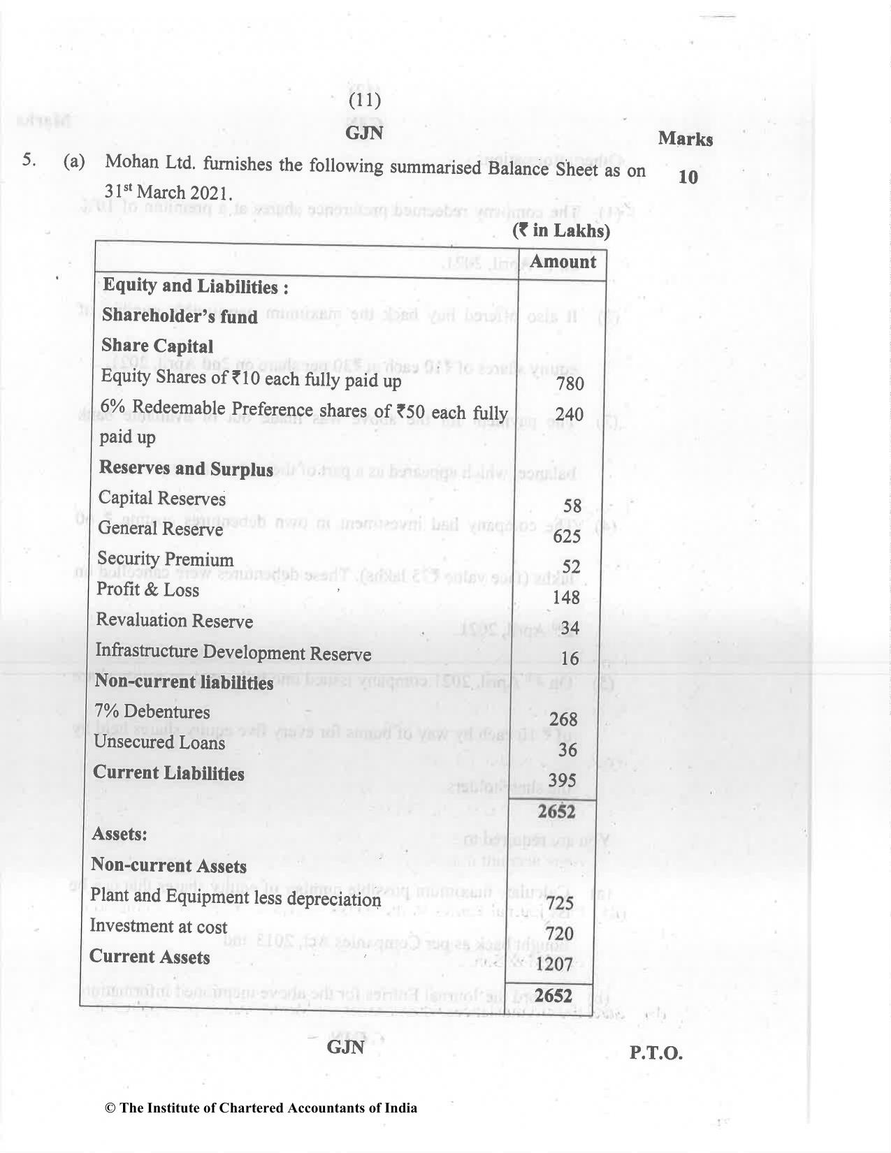 CA Inter Dec 2021 Question Paper - Paper 5 – Advanced Accounting ...