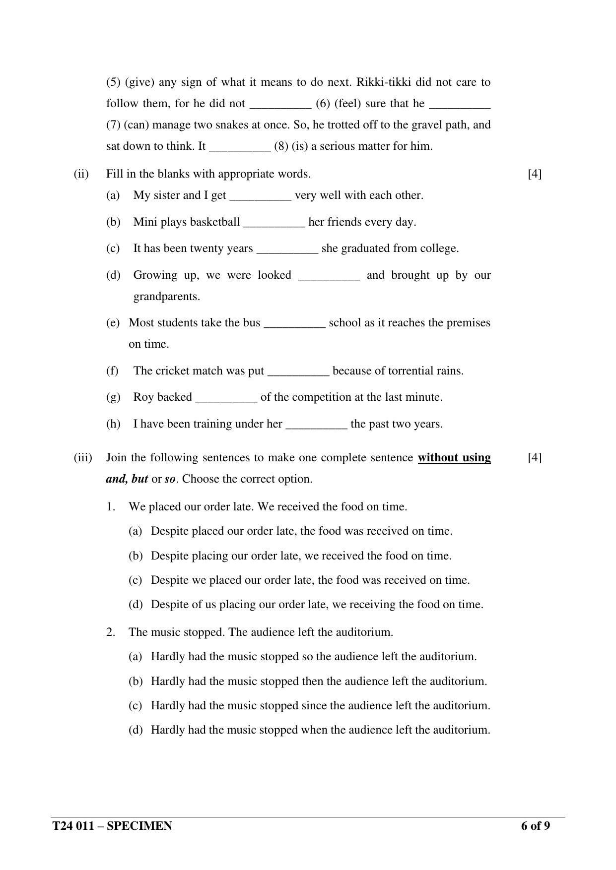 ICSE Class 10 English Language (English Paper – 1) Sample Paper ...