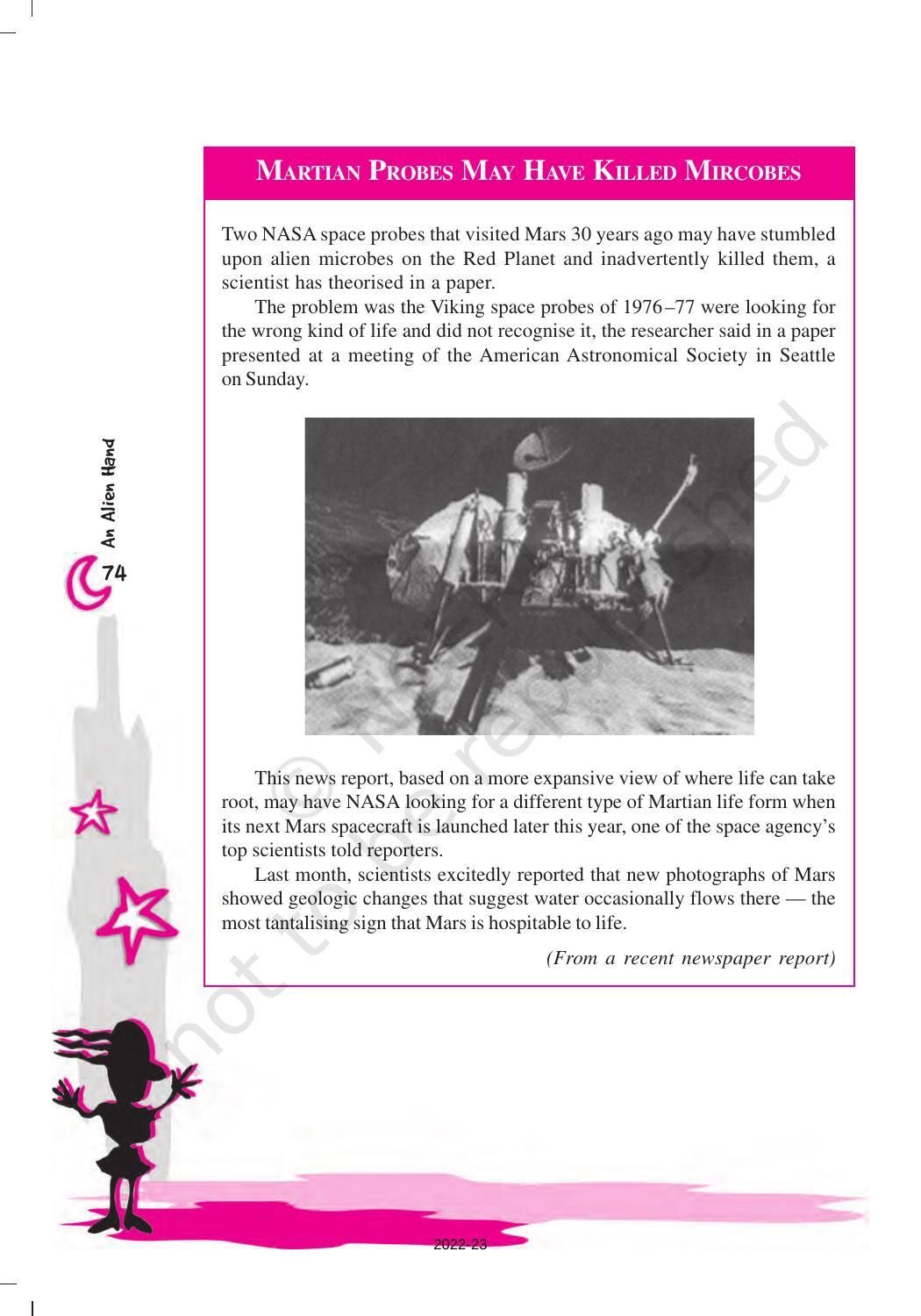 NCERT Book for Class 7 English (An Alien Hand): Chapter 10-An Alien ...