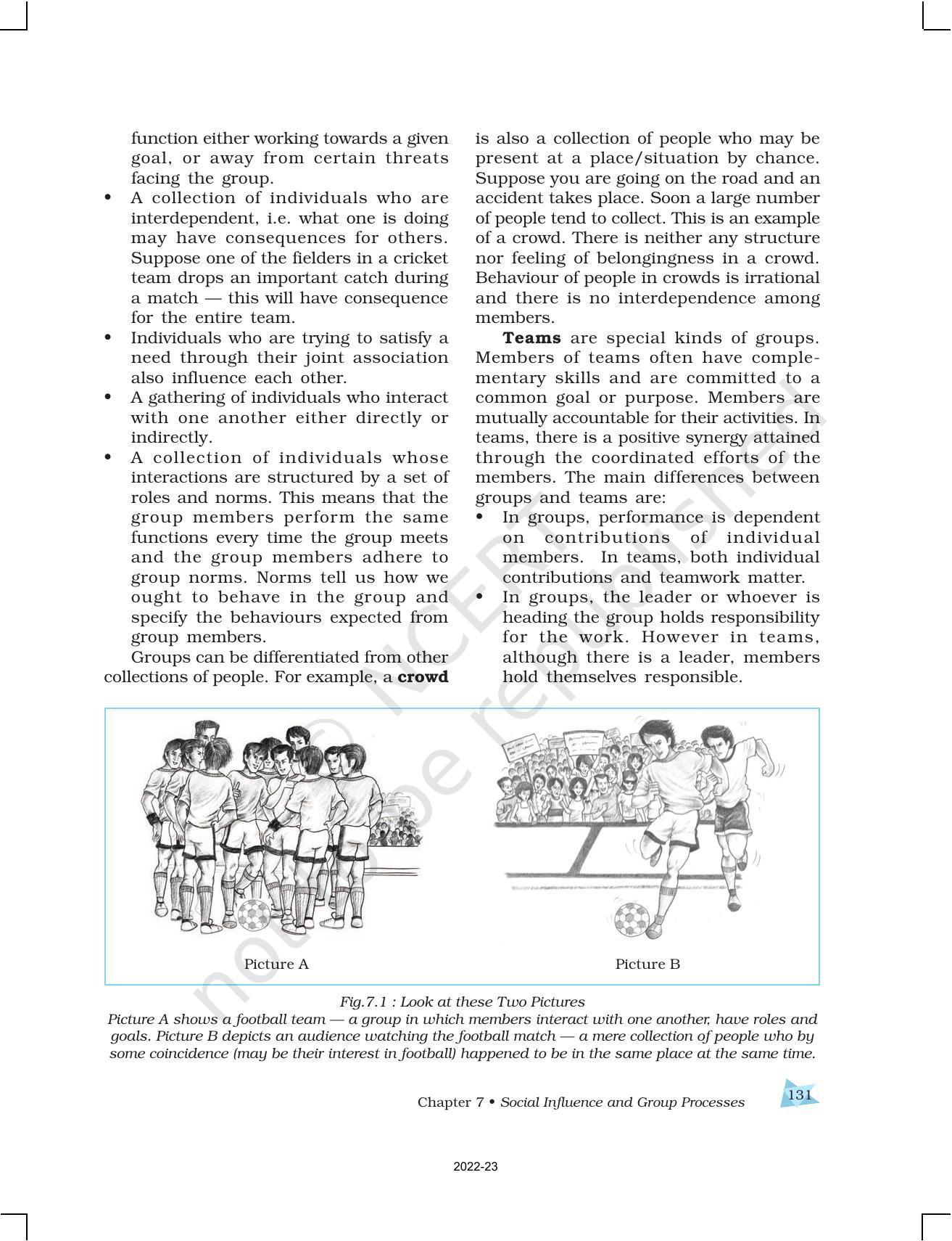 NCERT Book for Class 12 Psychology Chapter 7 Social Influence