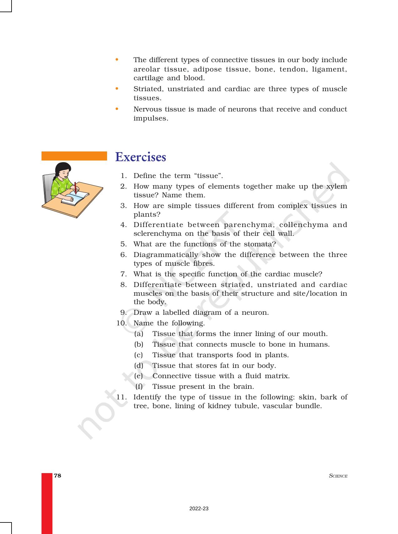 NCERT Book for Class 9 Science Chapter 6 Tissues