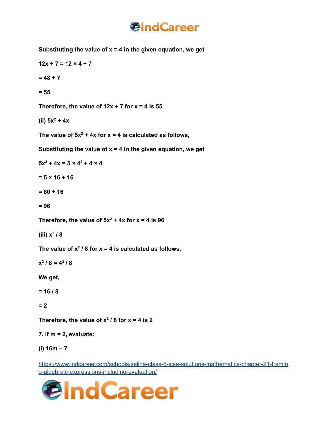 Selina Class 6 ICSE Solutions Mathematics : Chapter 21- Framing ...