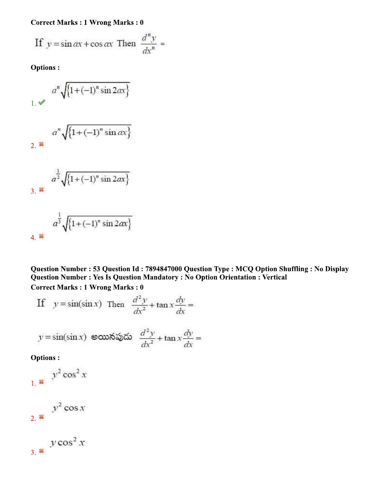 TS EDCET Question Papers 2020 - Mathematics - IndCareer Docs