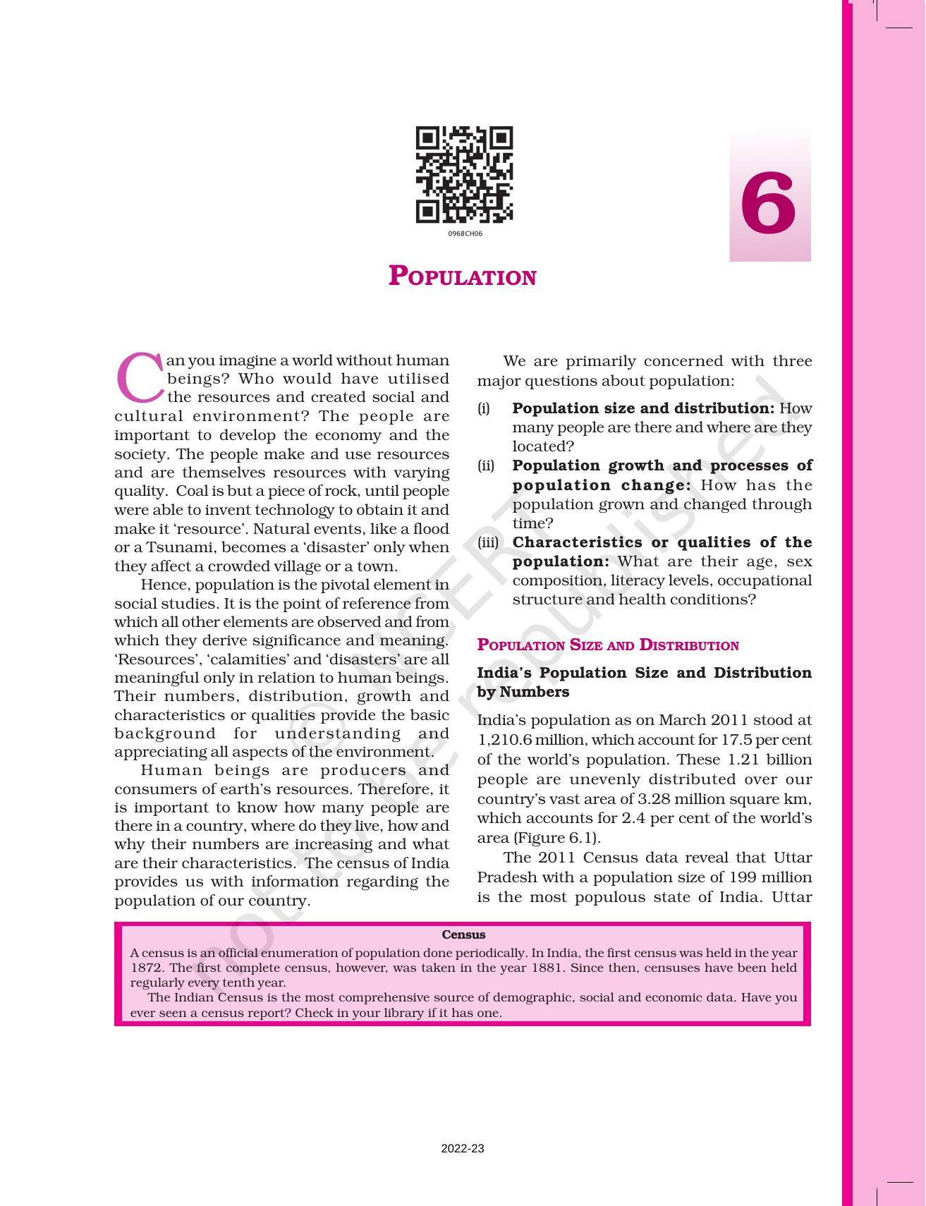 Ncert Book For Class 9 Geography Chapter 6 Population