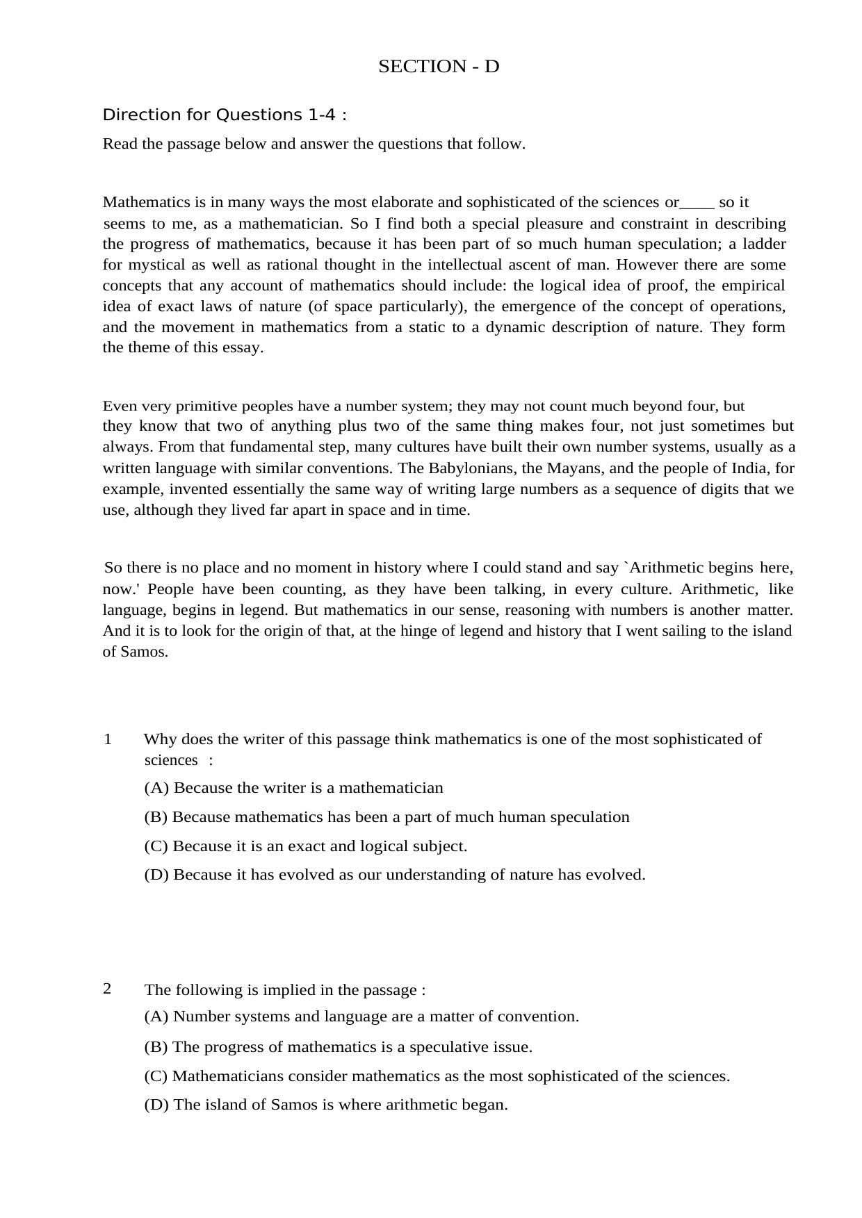 MICAT Sample Questions 2011-13 - IndCareer Docs