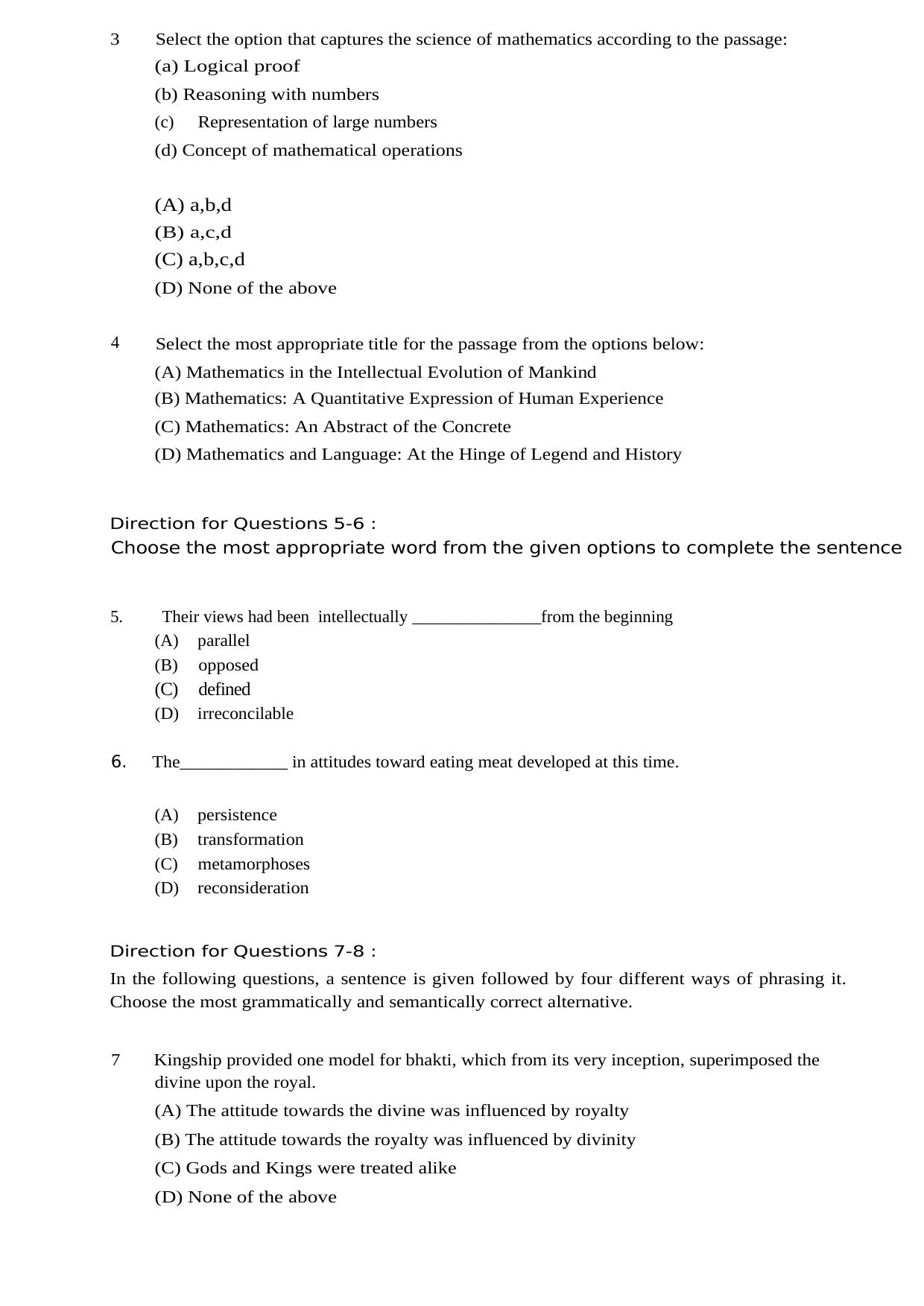 MICAT Sample Questions 2011-13 - IndCareer Docs