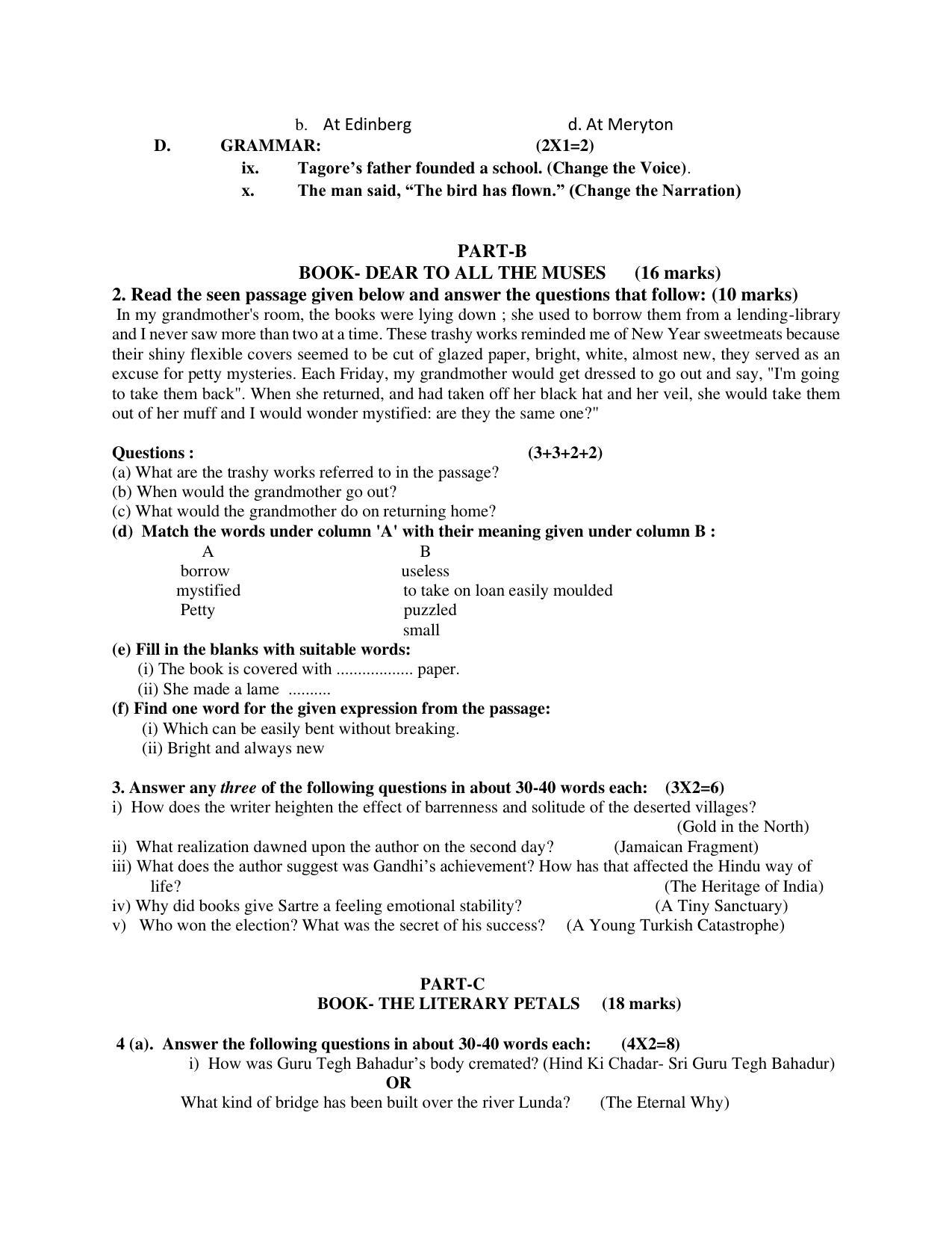 PSEB Class 12th English Elective Paper 2024 [PDF] - Punjab Board 12th ...