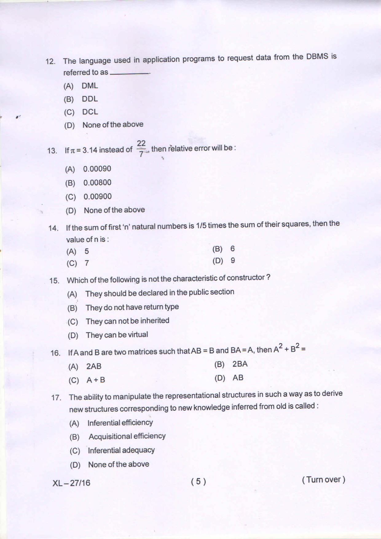 Odisha CPET COMPUTER-SCIENCE 2020 Question Paper - IndCareer Docs