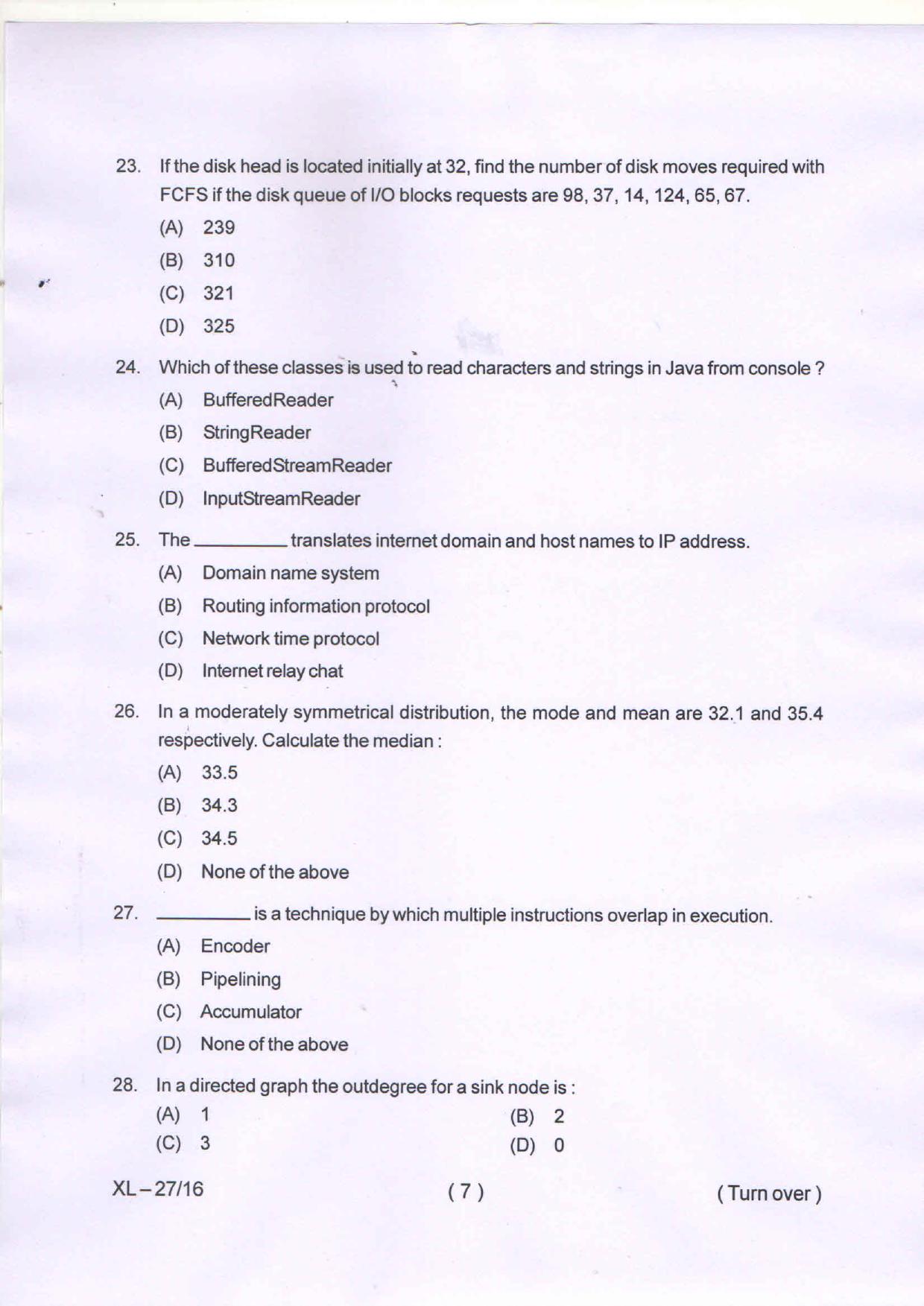 Odisha CPET COMPUTER-SCIENCE 2020 Question Paper - IndCareer Docs